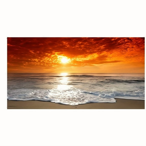 Beach Sunset Wall Art Posters Large Landscape Canvas Painting Print ...