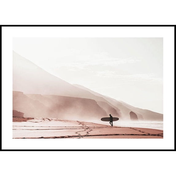 Beach Surfer Poster Wall Art, Modern Wall Decor For Living Room Bedroom ...