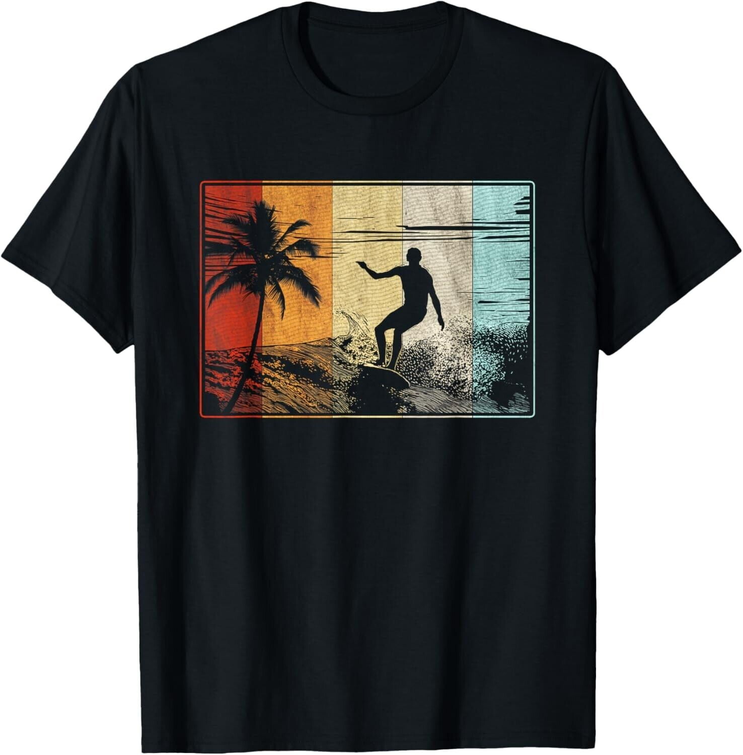 Beach Surfing Surfboard Vintage Retro Surfboarder Surfer Gift Unisex T ...