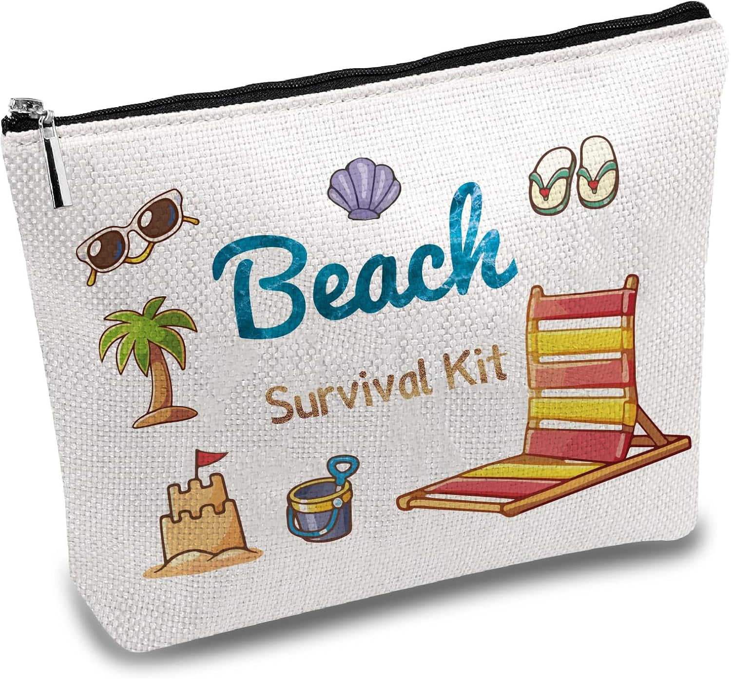 Beach Survival Kit Makeup Bags Polycotton Cosmetic Bag Multi Purpose ...