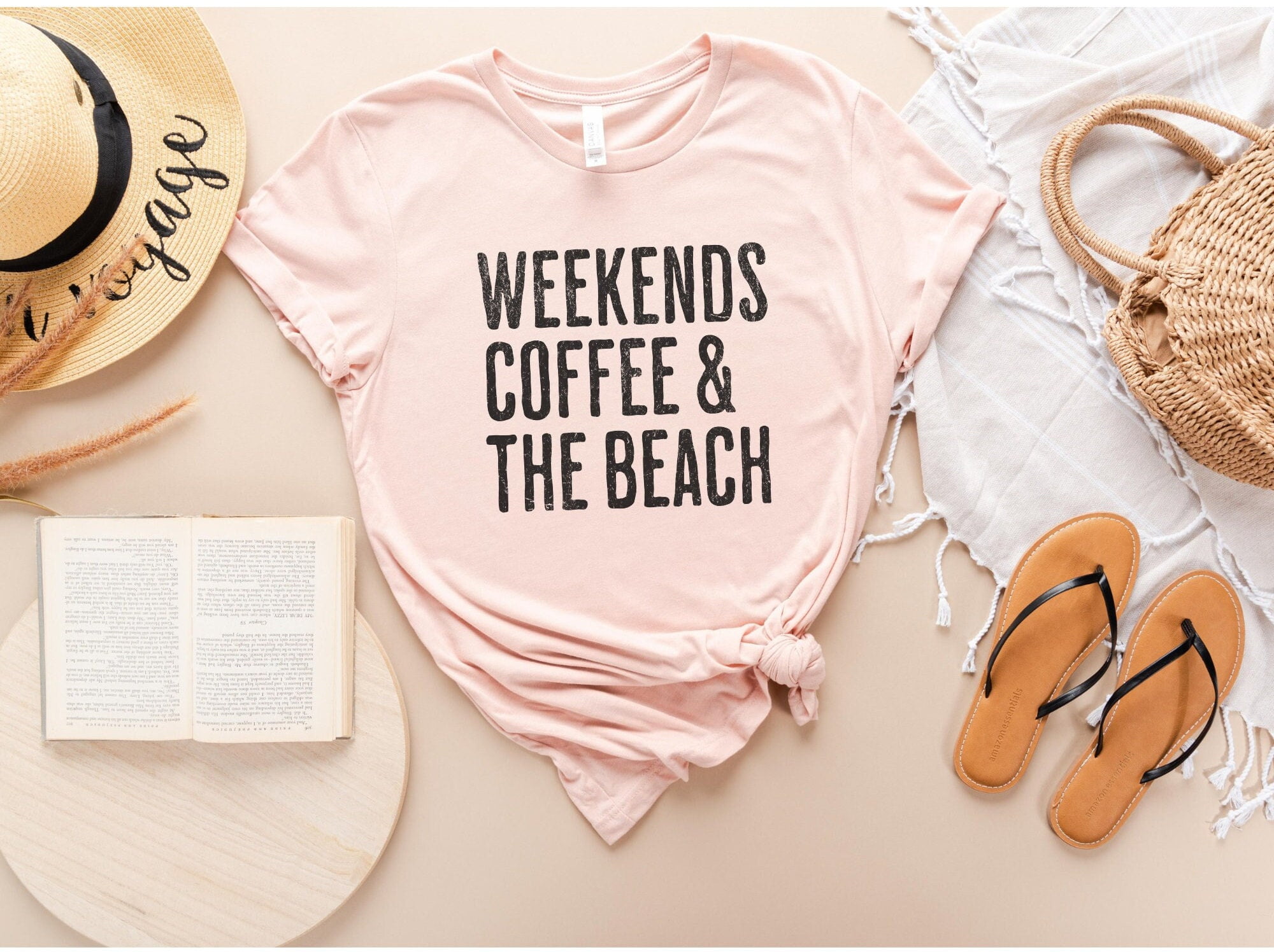 Beach T-Shirt, Weekends Coffee The Beach Shirt, Beach Gift, Beach Lover ...