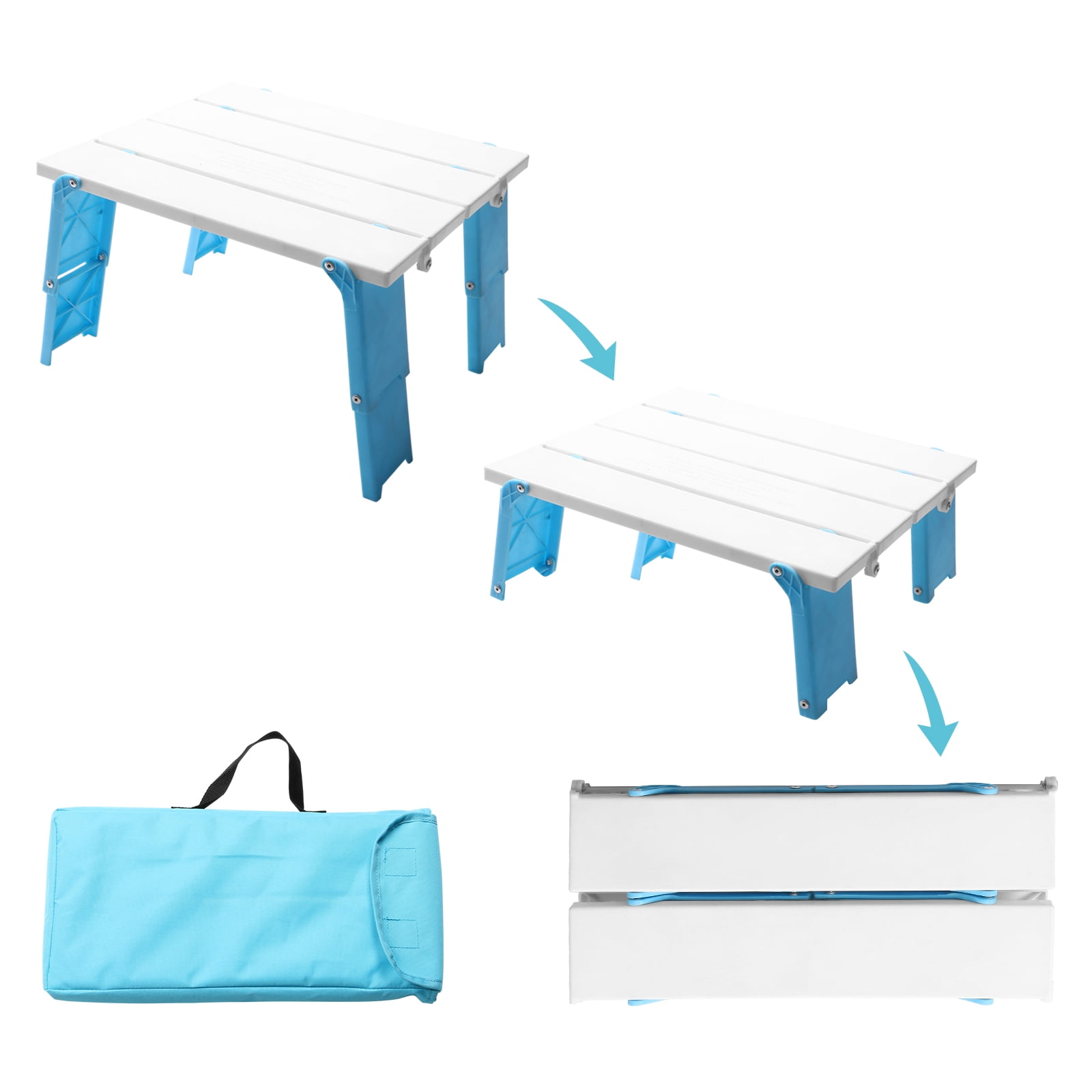 Modern-Depo Beach Table, Foldable Portable Side Table, Height ...