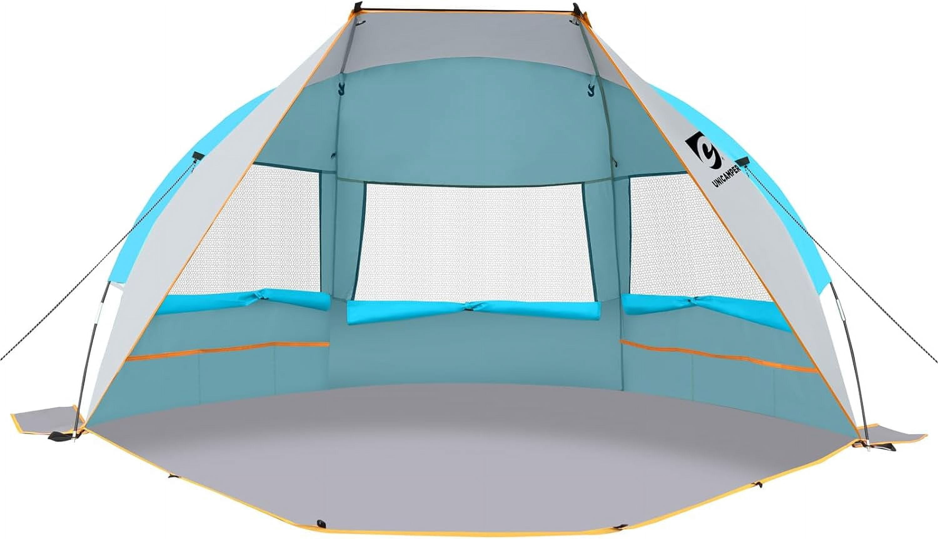 Beach Tent 2-3 Person Sun Shelter UPF 50+ with Extended Waterproof Pe ...