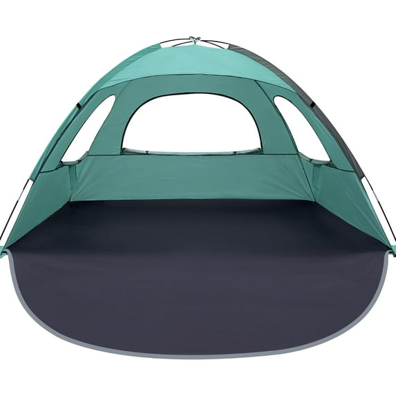 Beach Tent Anti-UV Portable Sun Shade Shelter for 3/4 Person, Extendable Floor with 3 ...