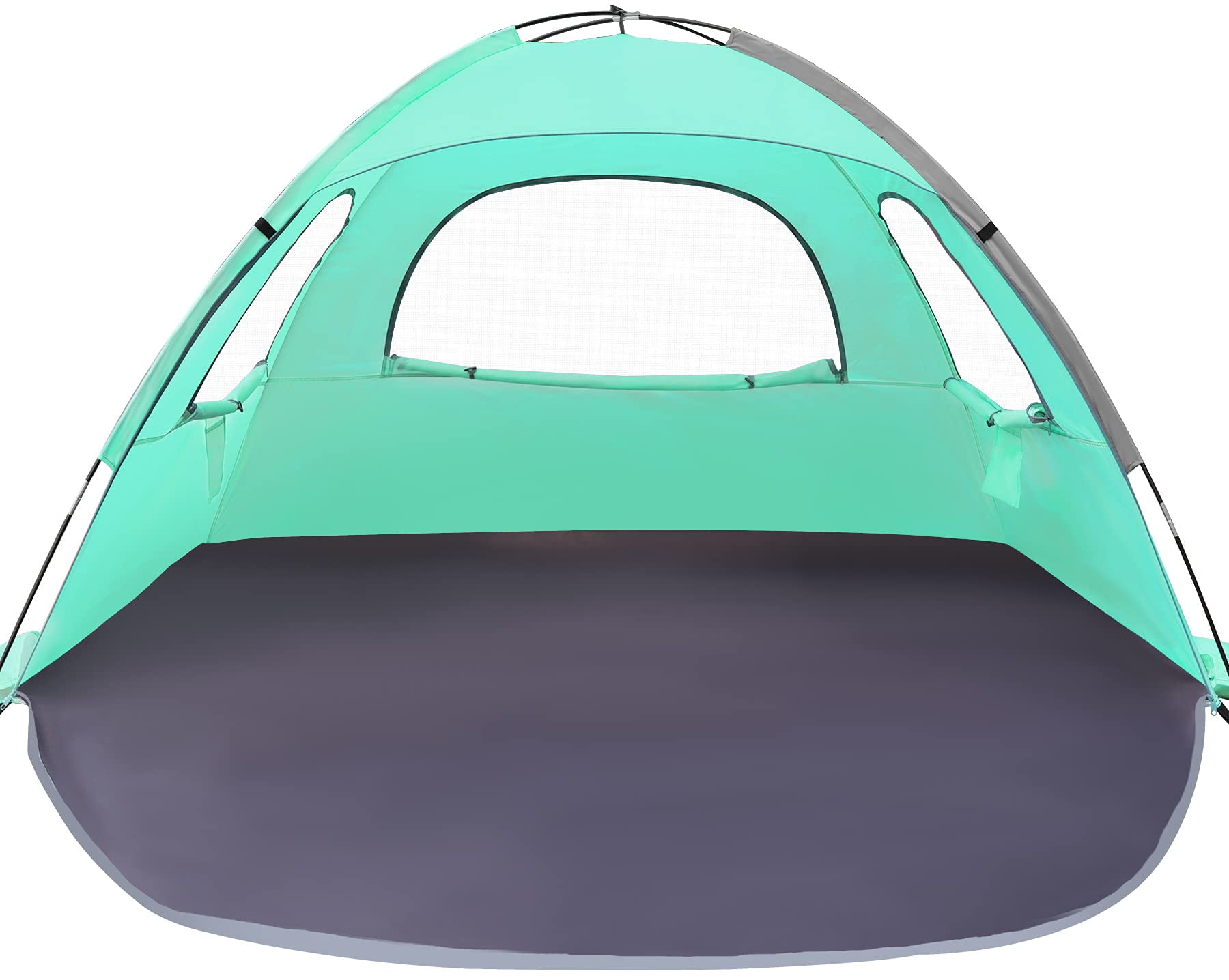 Beach Tent Anti-UV Portable Sun Shade Shelter for 8 Person, Extendable Floor with 3 Ventilating ...