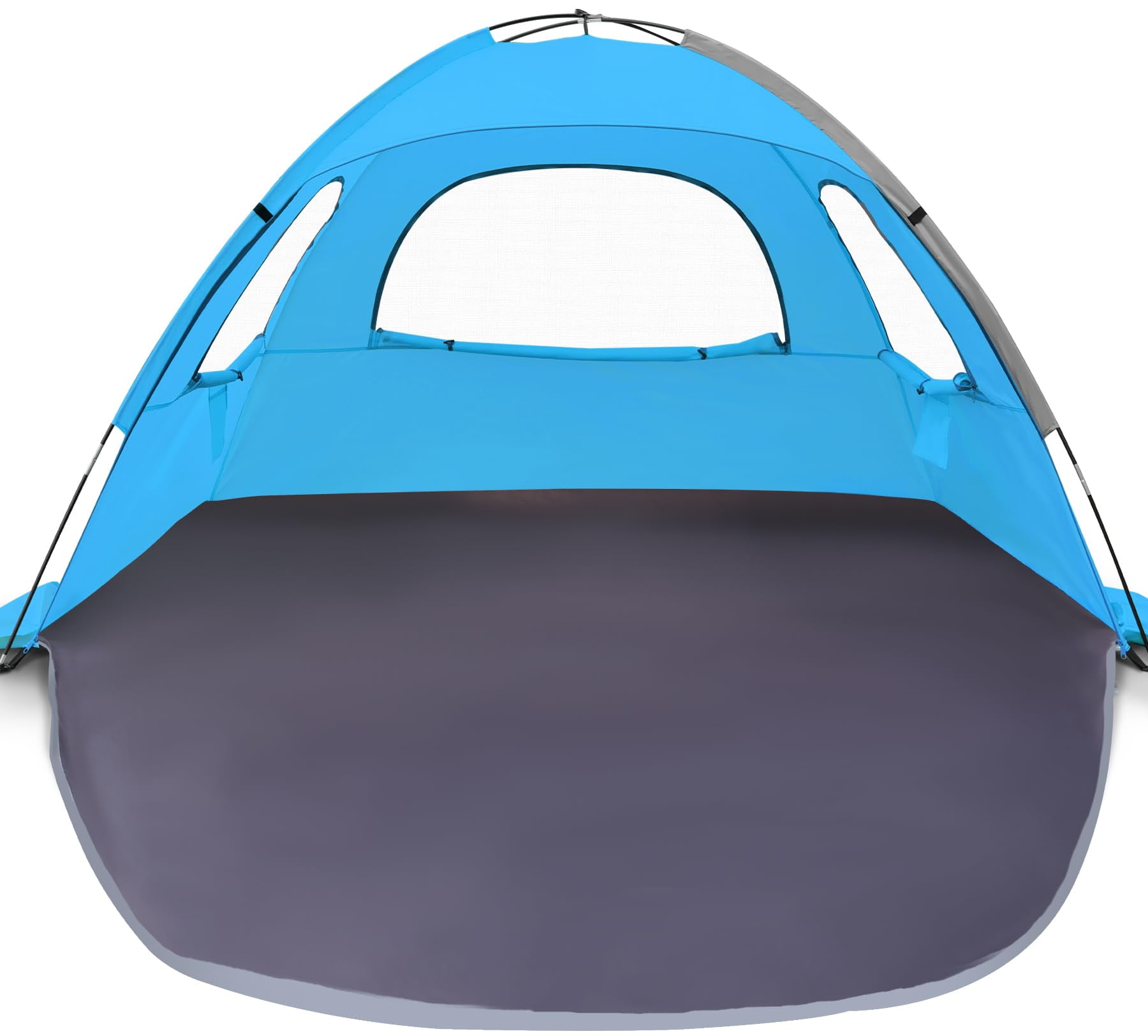 Beach Tent Anti-UV Portable Sun Shade Shelter for 8 Person, Extendable Floor with 3 Ventilating ...