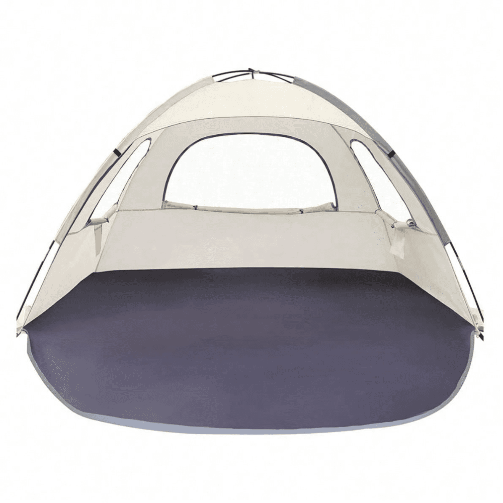 Beach Tent Anti-UV Portable Sun Shade Shelter For 3 Person, Extendable Floor With 3 Ventilating ...