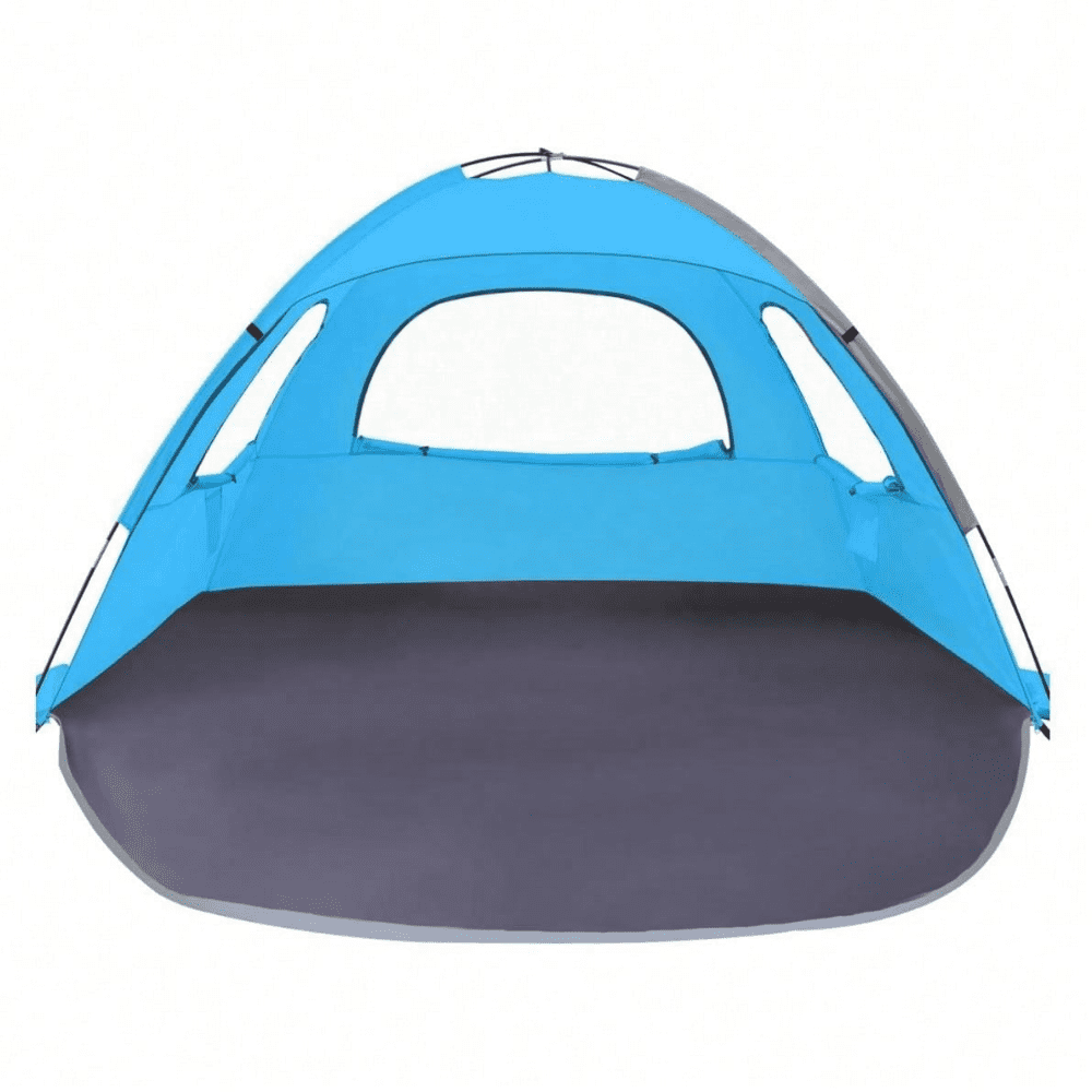 Beach Tent Anti-UV Portable Sun Shade Shelter For 3 Person, Extendable Floor With 3 Ventilating ...