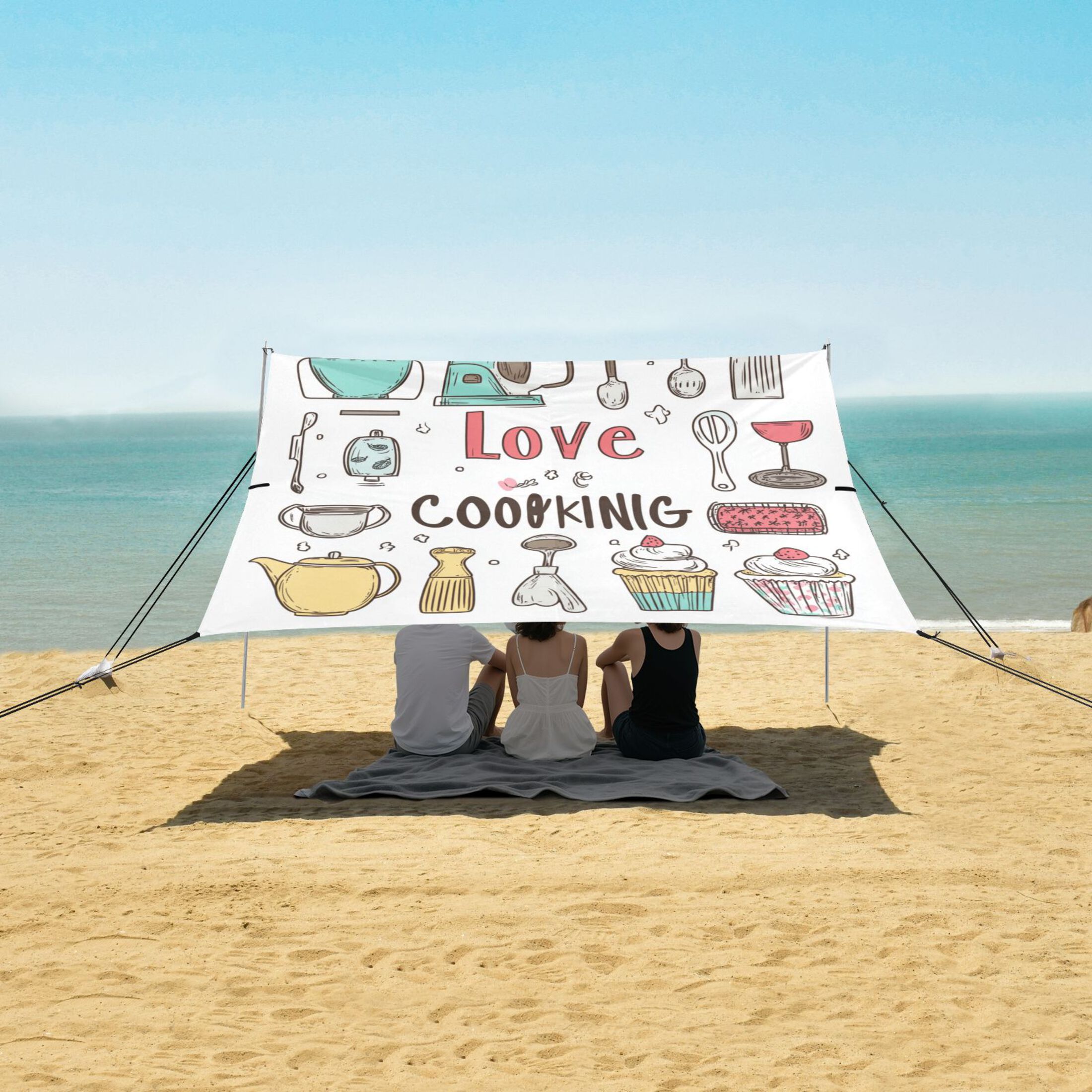 Beach Tent Beach Canopy 9.2x10.5Ft Beach Tent Sun Shelter Outdoor ...
