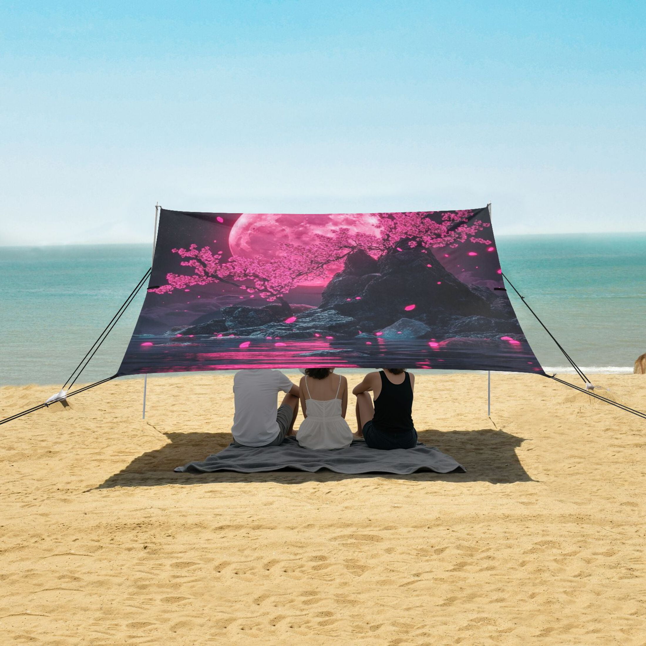 Beach Tent Beach Canopy 9.2x10.5Ft Beach Tent Sun Shelter Outdoor ...