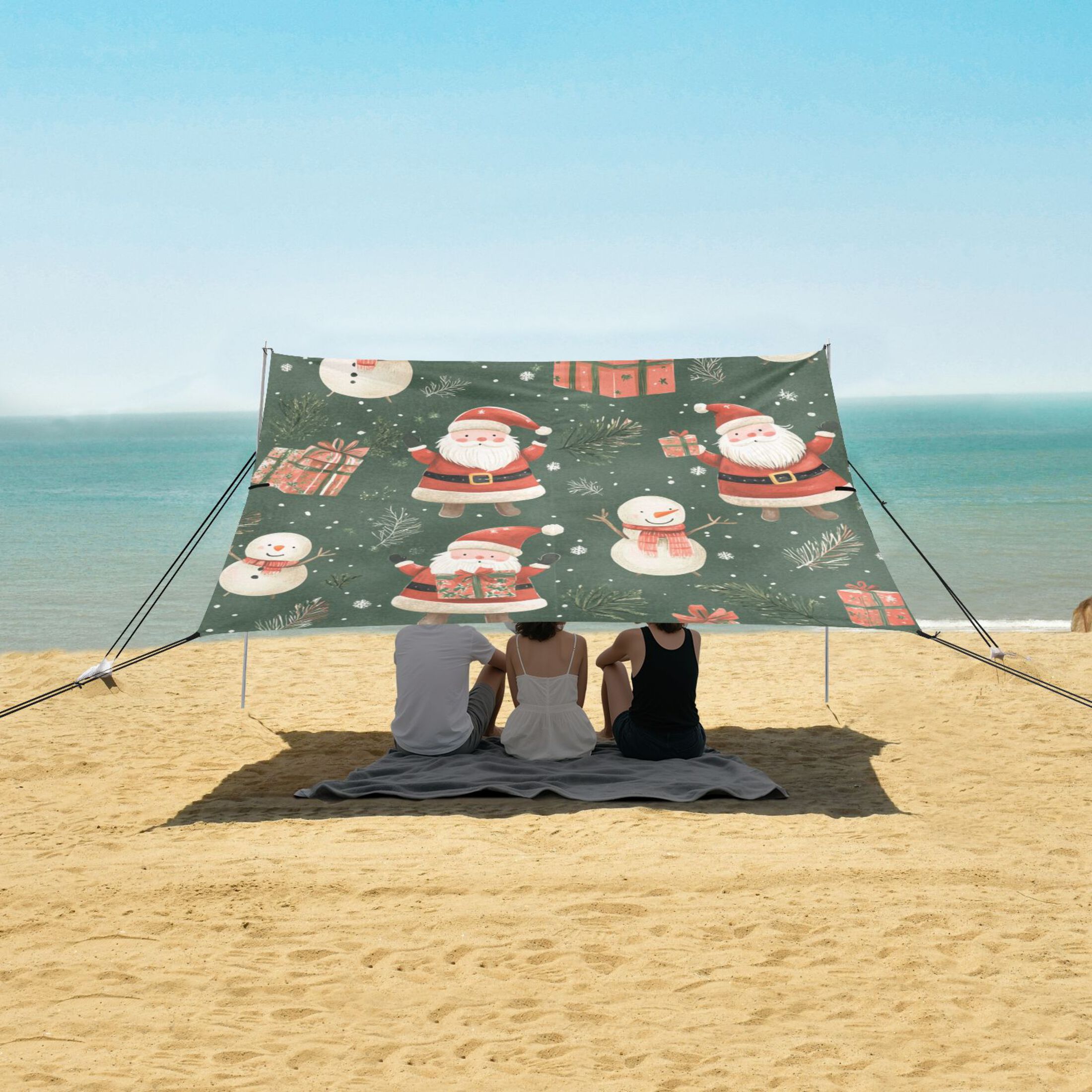 Beach Tent Beach Canopy 9.2x10.5Ft Beach Tent Sun Shelter Outdoor ...