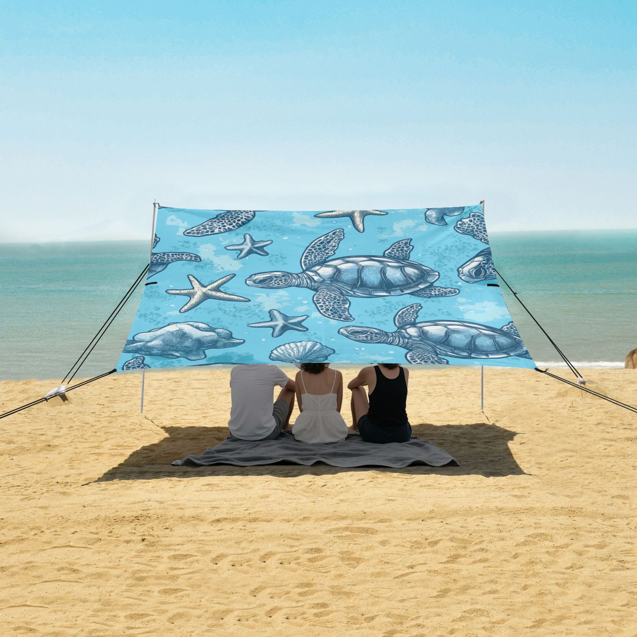 Beach Tent Beach Canopy 9.2x10.5Ft Beach Tent Sun Shelter Outdoor ...