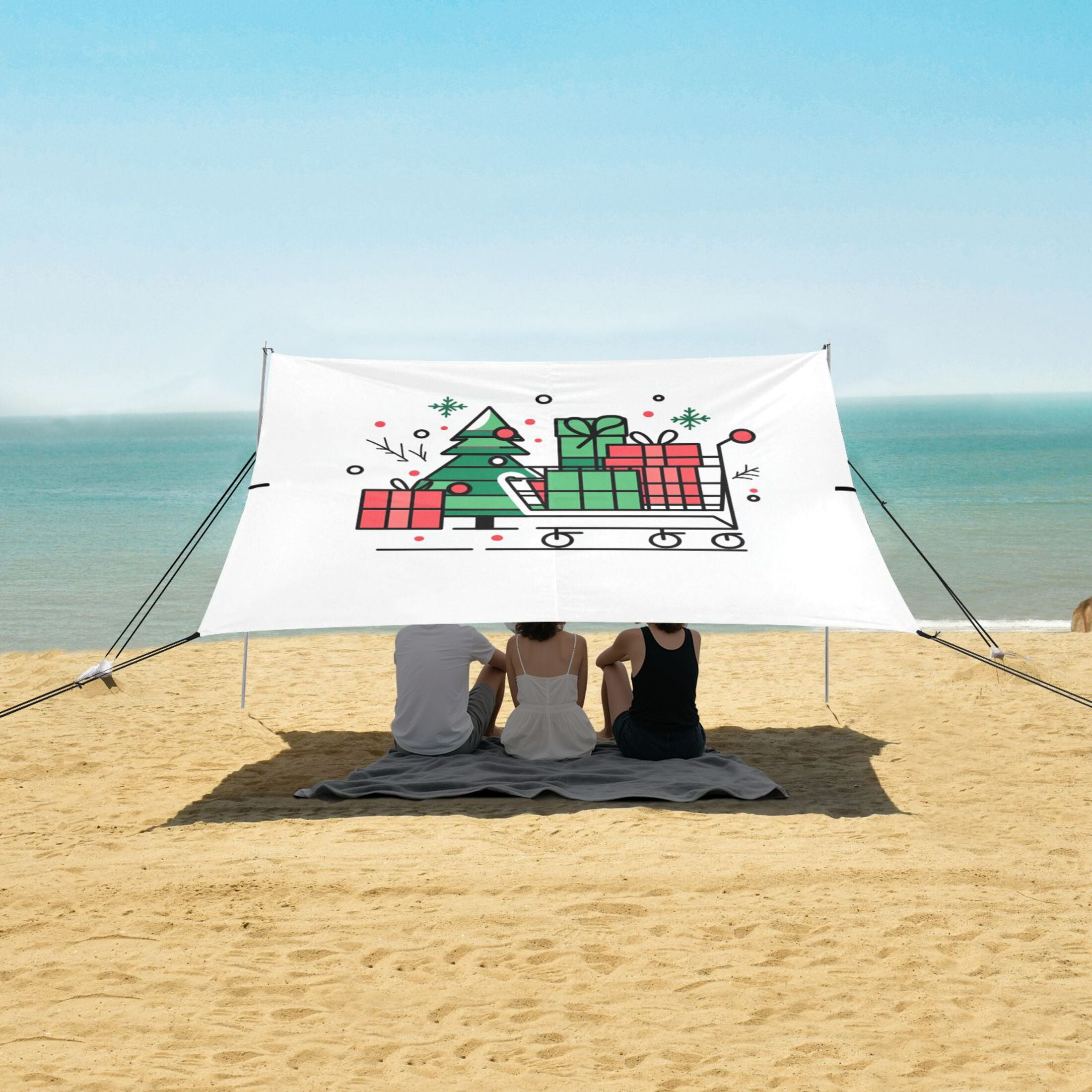 Beach Tent Beach Canopy 9.2x10.5Ft Beach Tent Sun Shelter Outdoor ...