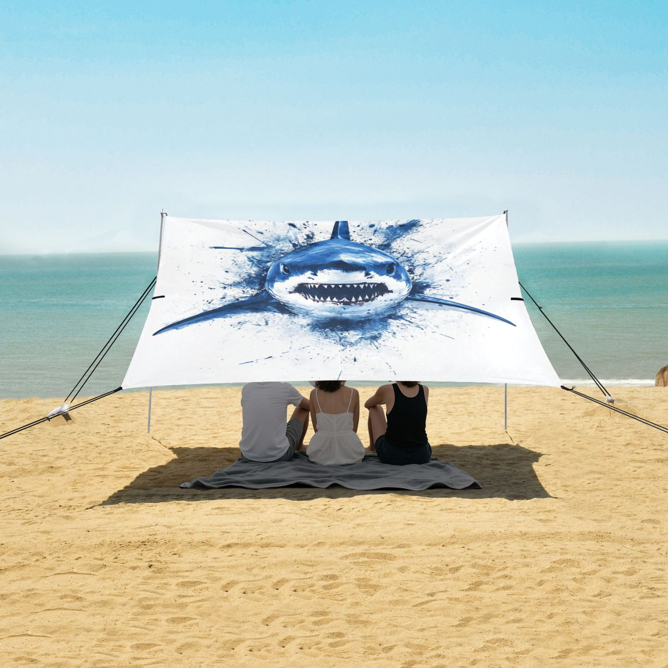 Beach Tent Beach Canopy 9.2x10.5Ft Beach Tent Sun Shelter Outdoor ...