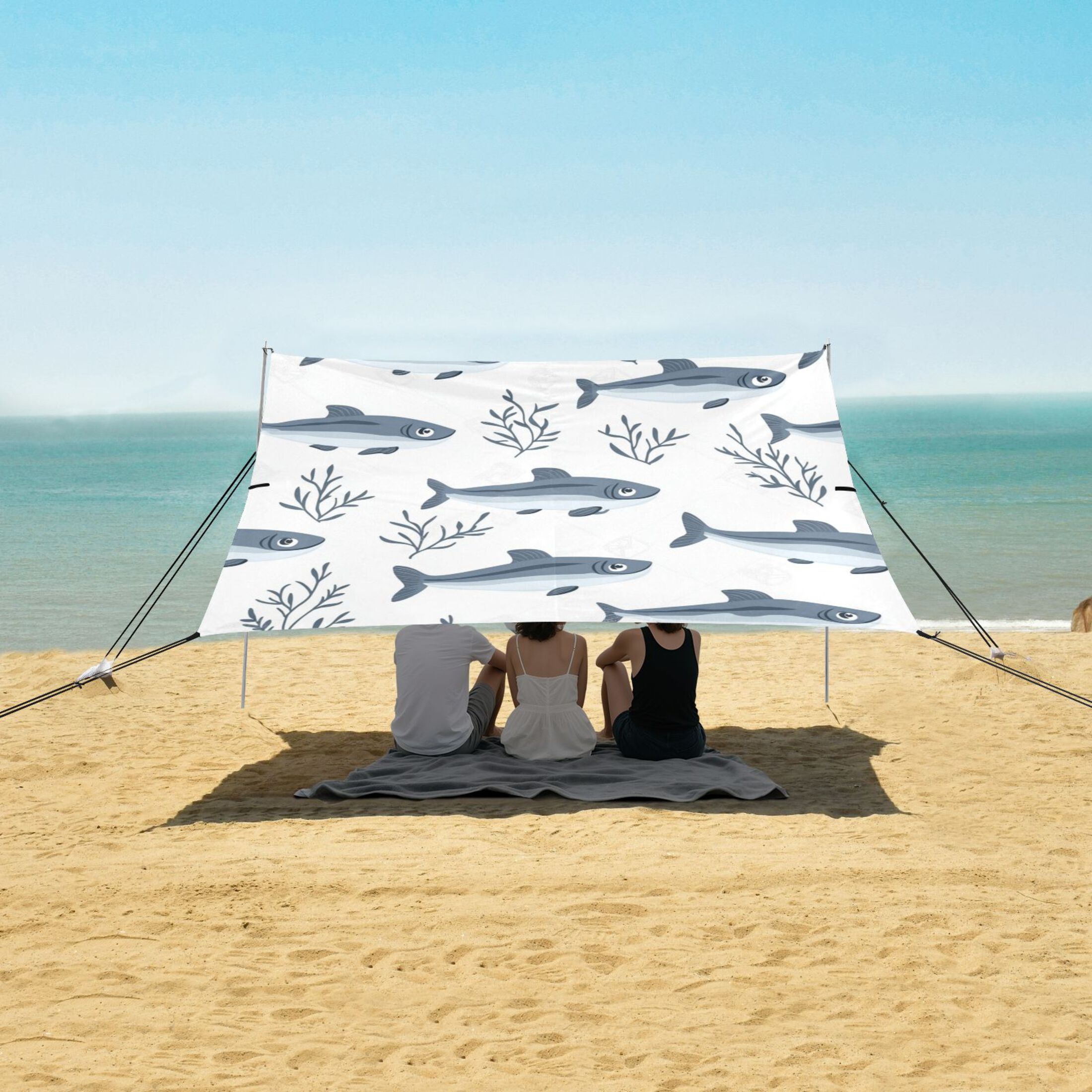 Beach Tent Beach Canopy 9.2x10.5Ft Beach Tent Sun Shelter Outdoor ...