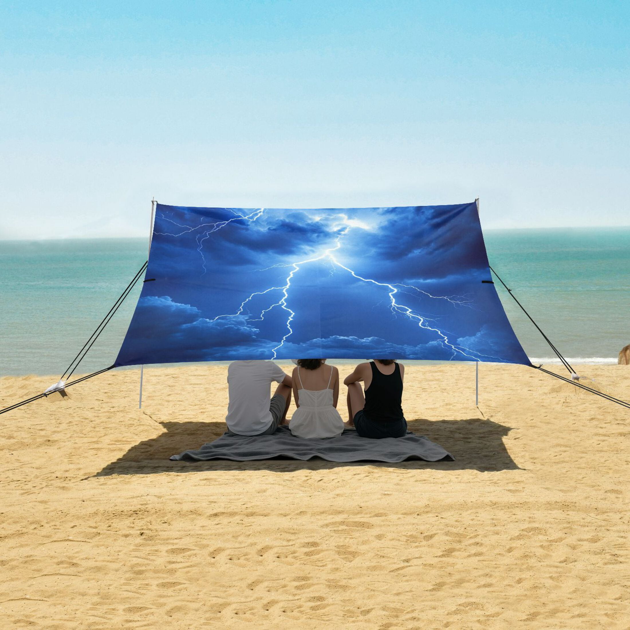 Beach Tent Beach Canopy 9.2x10.5Ft Beach Tent Sun Shelter Outdoor ...