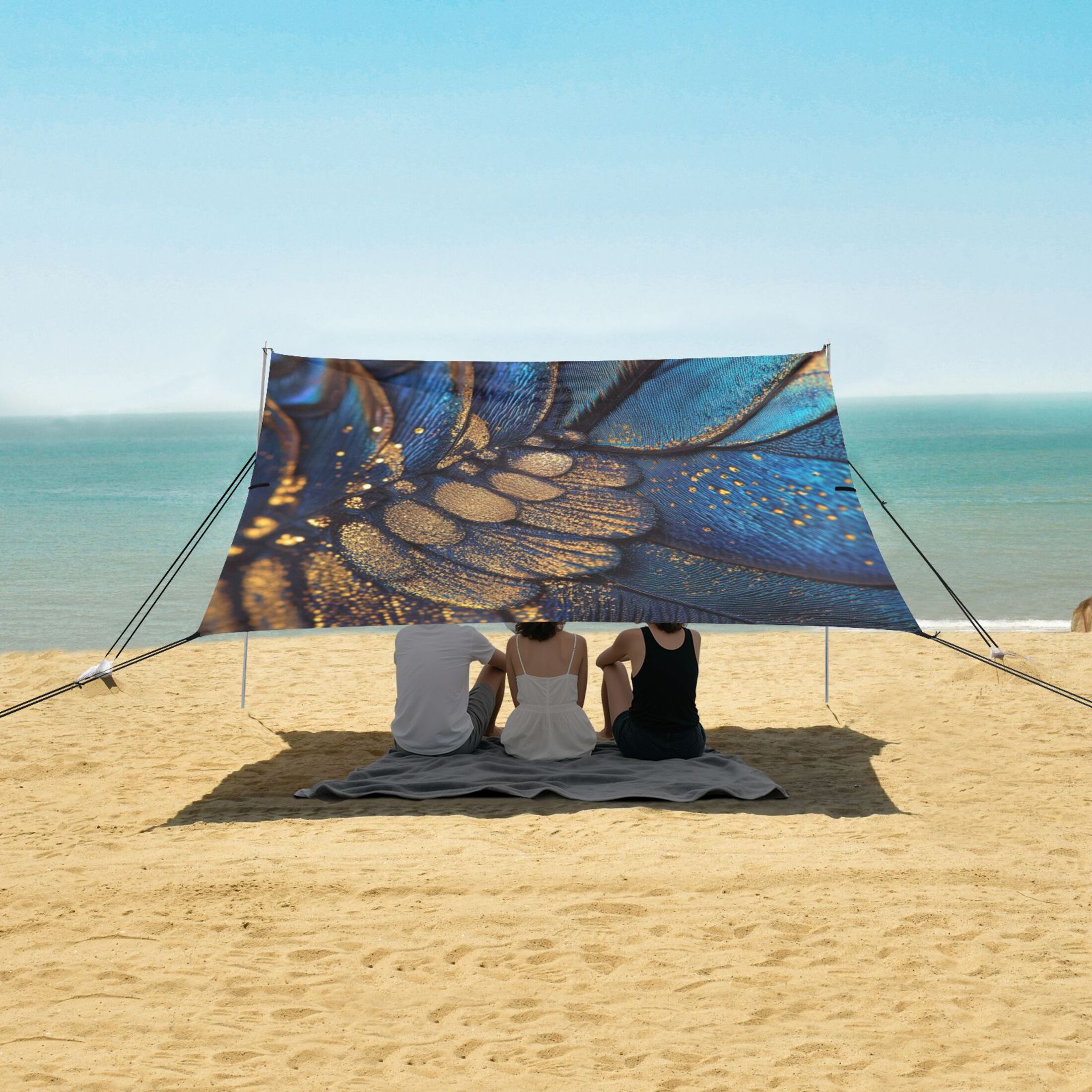 Beach Tent Beach Canopy 9.2x10.5Ft Beach Tent Sun Shelter Outdoor ...