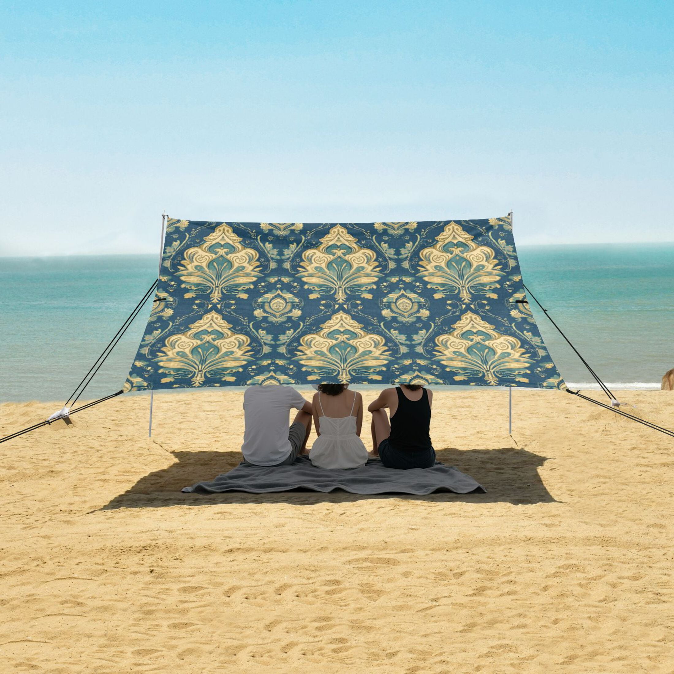 Beach Tent Beach Canopy 9.2x10.5Ft Beach Tent Sun Shelter Outdoor Canopy with Carry Bag for ...