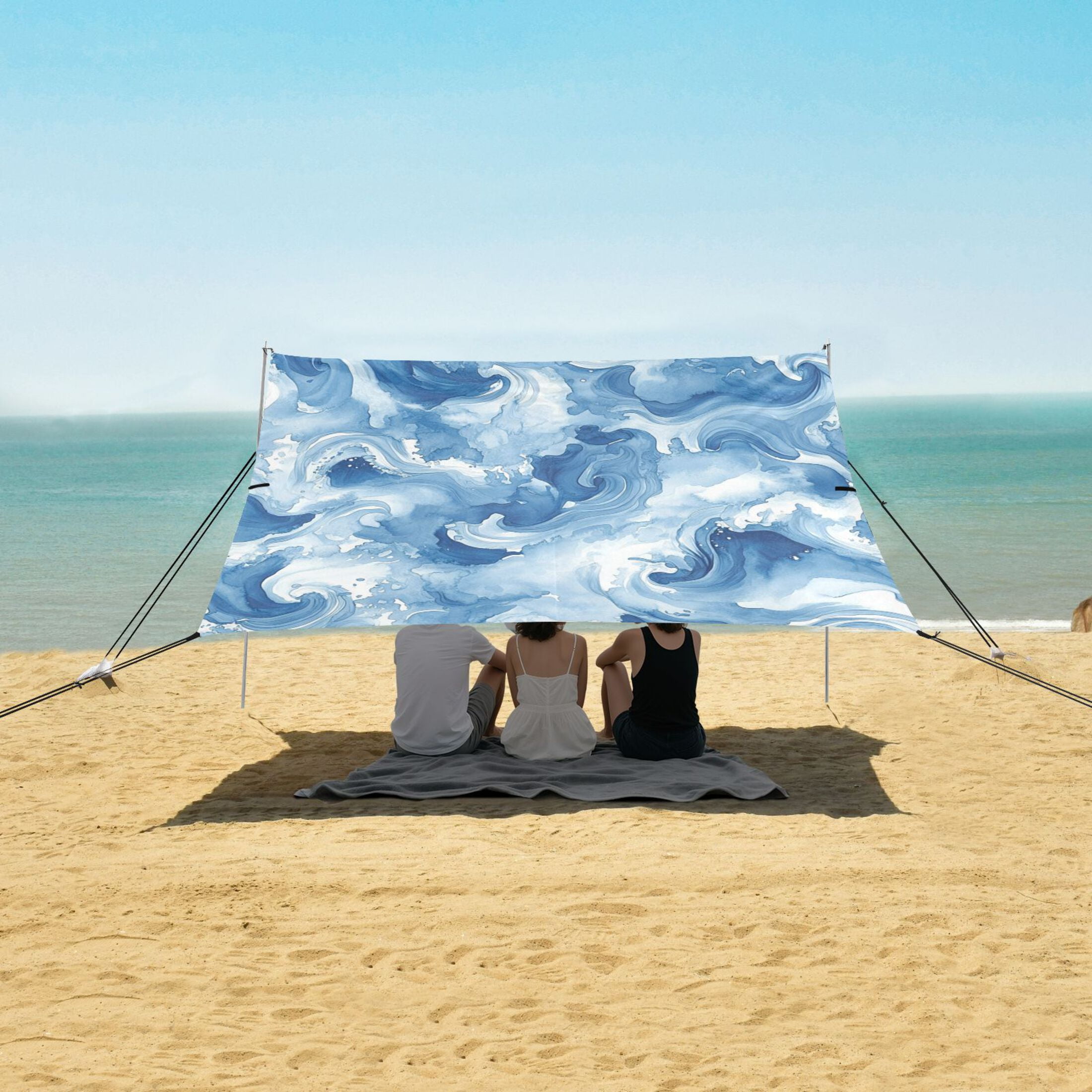 Beach Tent Beach Canopy 9.2x10.5Ft Beach Tent Sun Shelter Outdoor ...