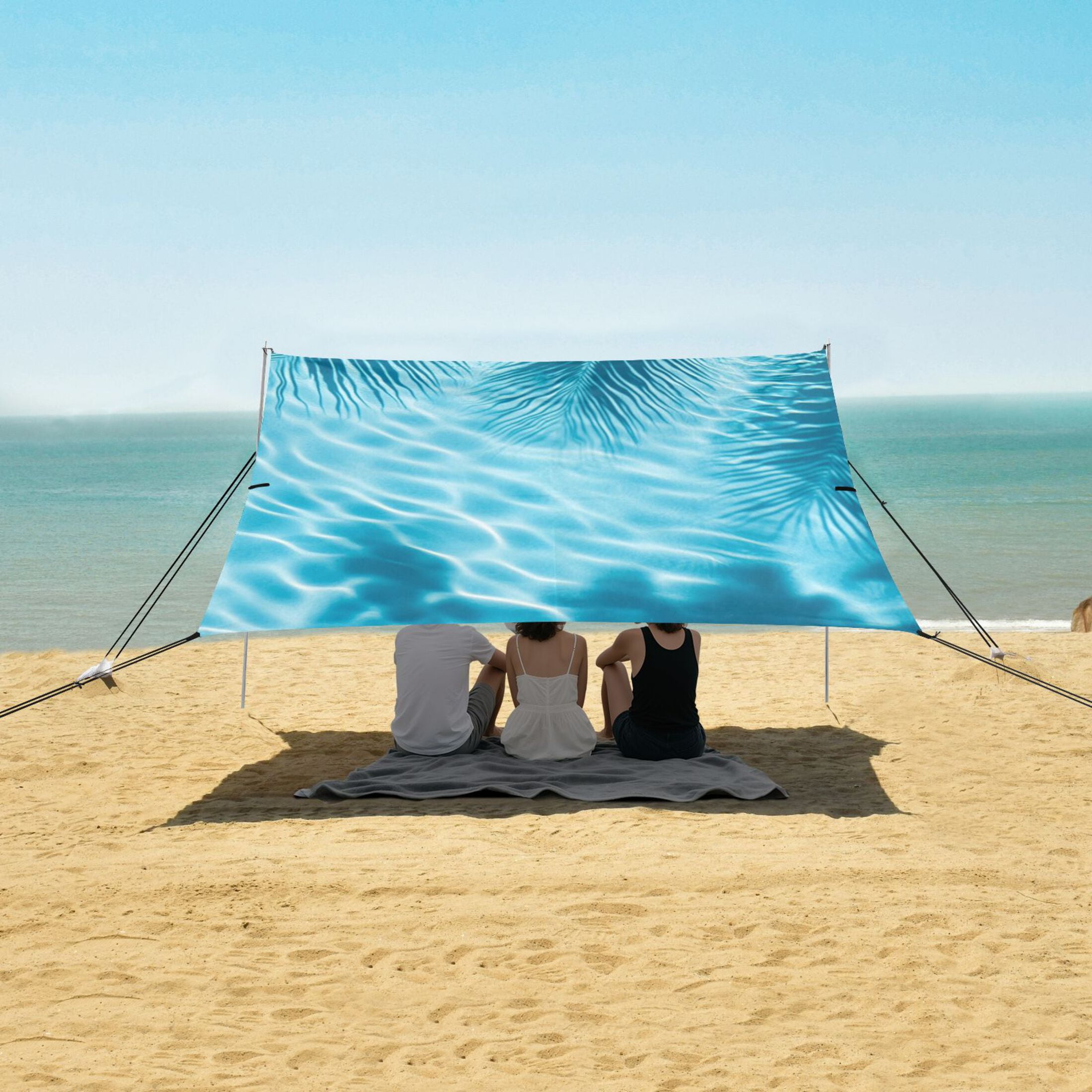 Beach Tent Beach Canopy 9.2x10.5Ft Beach Tent Sun Shelter Outdoor ...
