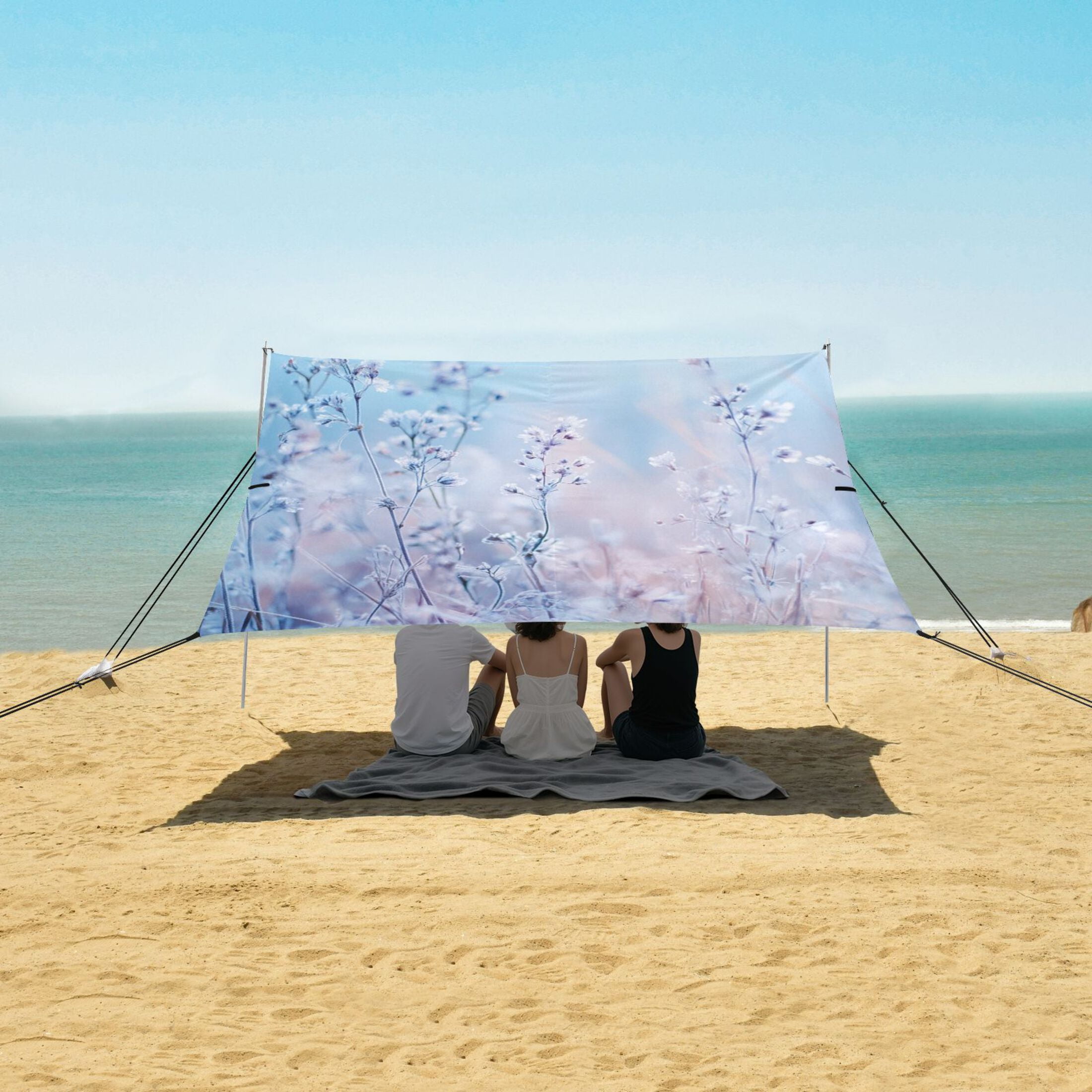 Beach Tent Beach Canopy 9.2x10.5Ft Beach Tent Sun Shelter Outdoor ...