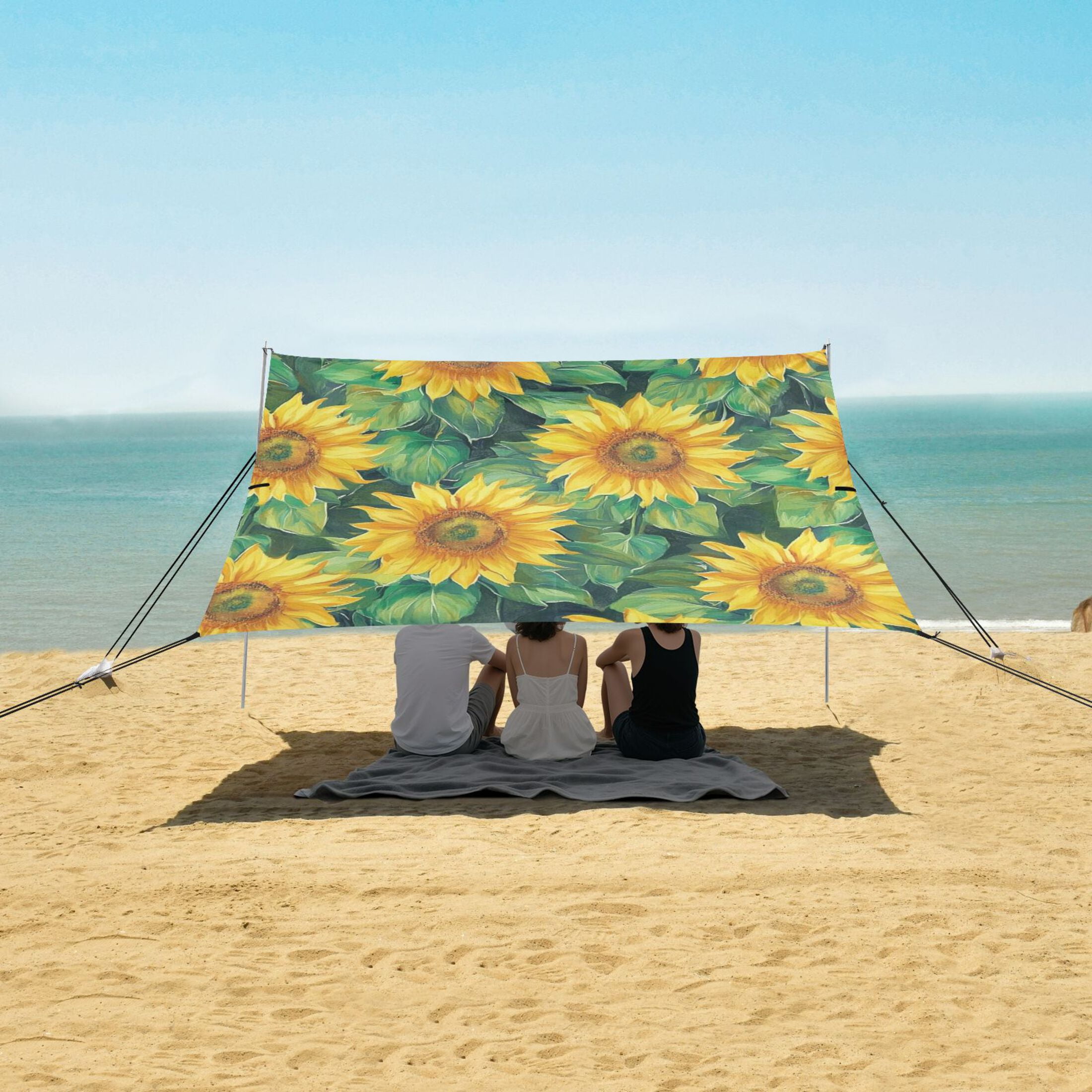 Beach Tent Beach Canopy 9.2x10.5Ft Beach Tent Sun Shelter Outdoor ...