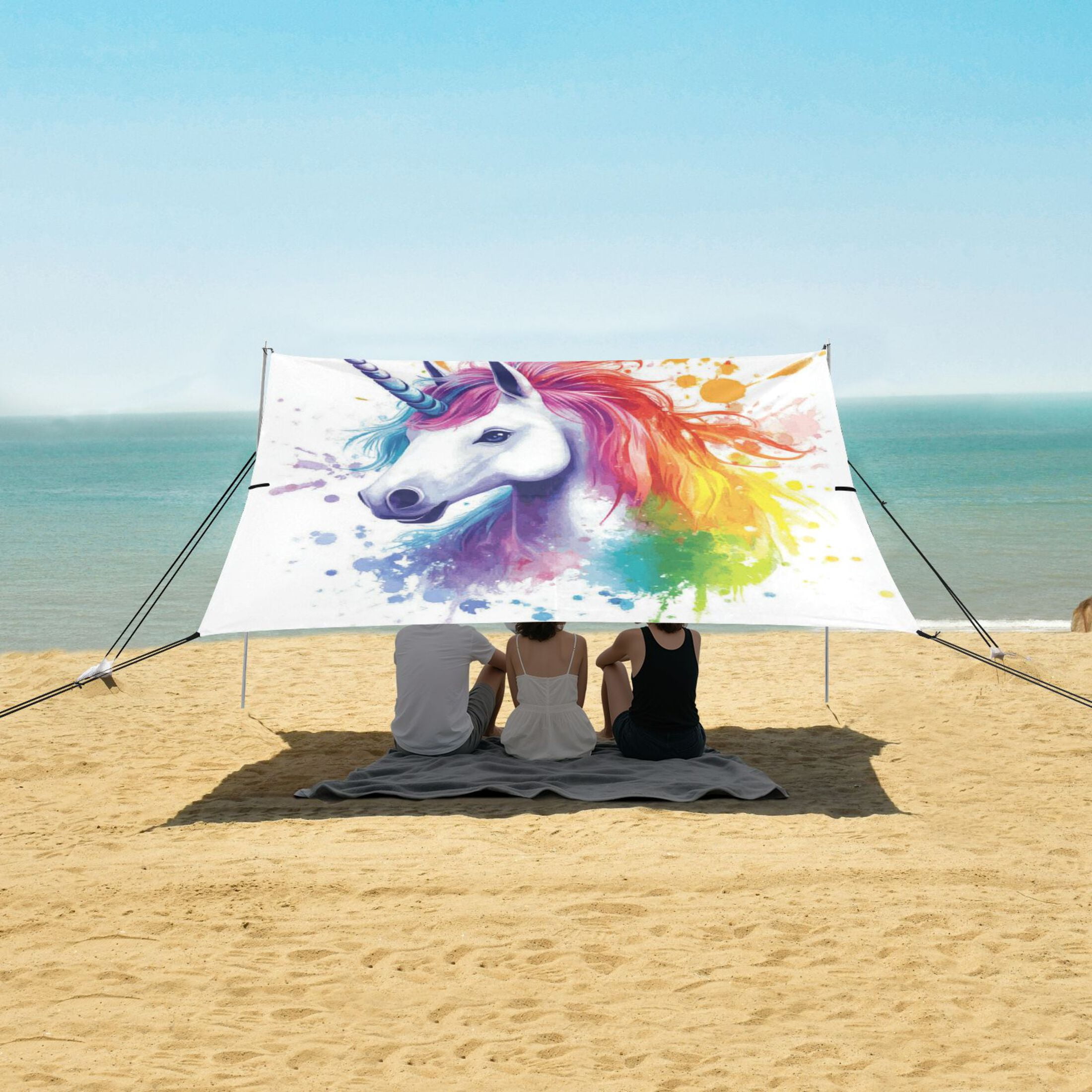 Beach Tent Beach Canopy 9.2x10.5Ft Beach Tent Sun Shelter Outdoor ...