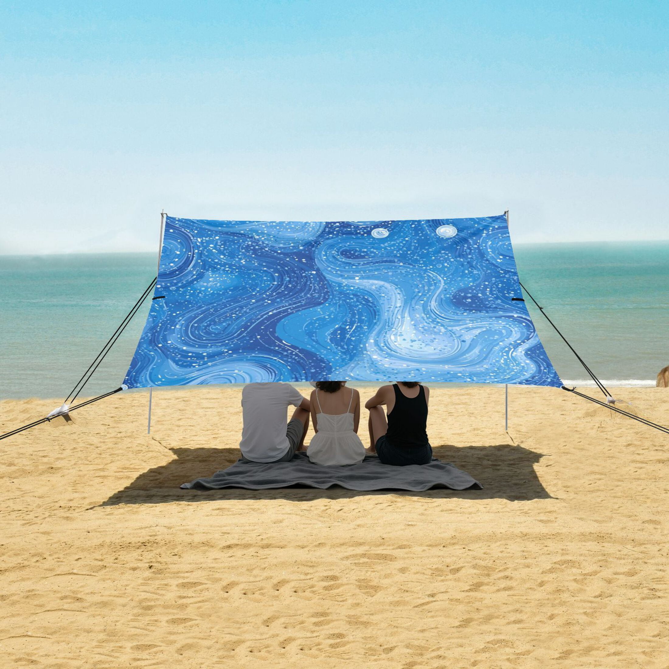 Beach Tent Beach Canopy 9.2x10.5Ft Beach Tent Sun Shelter Outdoor ...