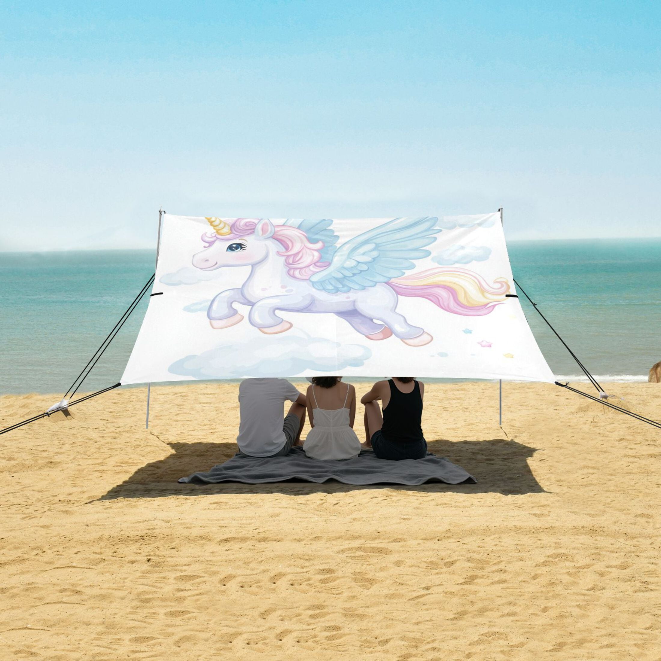 Beach Tent Beach Canopy 9.2x10.5Ft Beach Tent Sun Shelter Outdoor ...