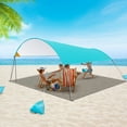 Beach Tent, Beach Canopy UPF50+ UV Protection, 10.5x10.5Ft Beach Tent ...