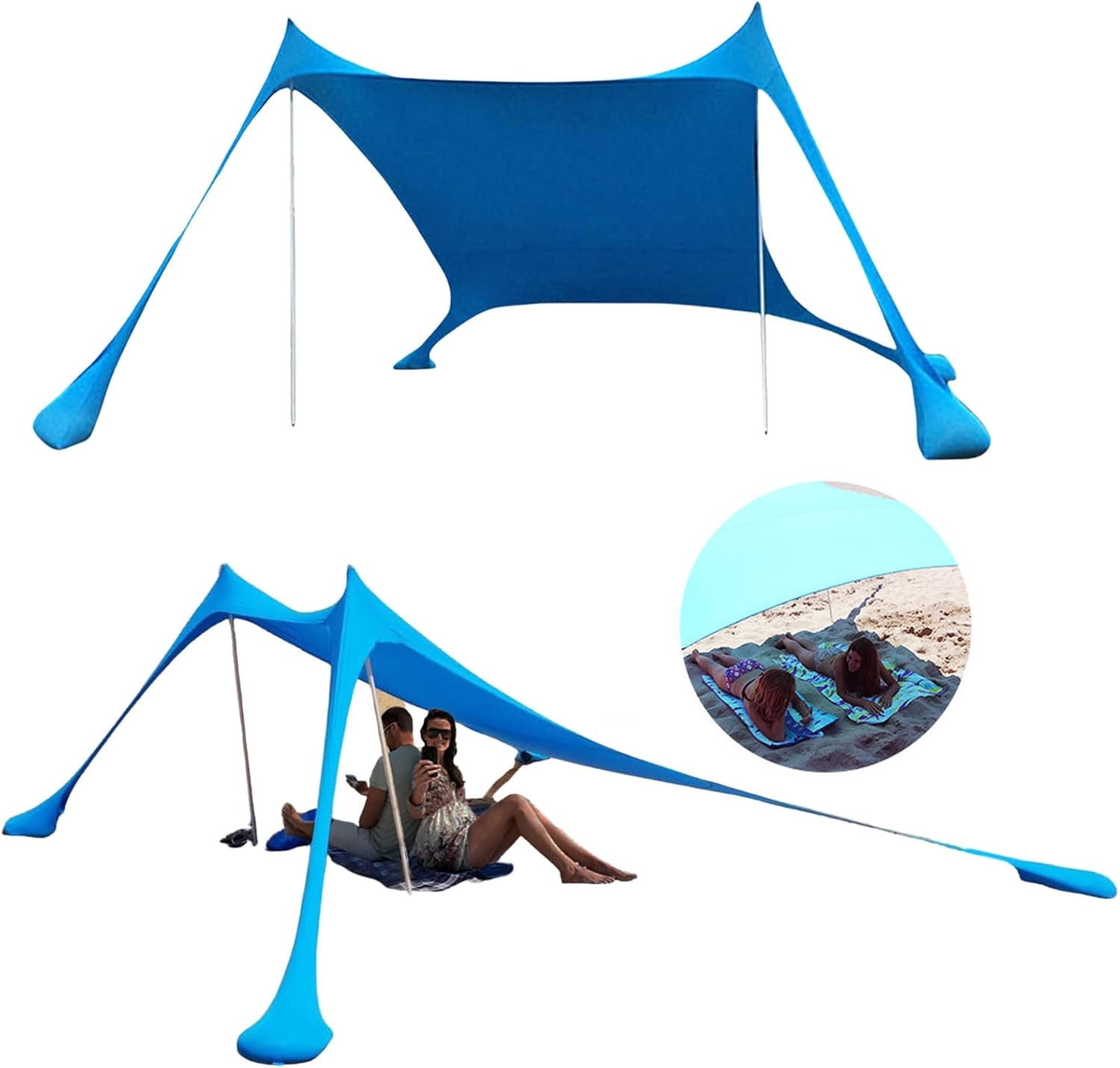 Beach Tent,Beach Tent Sun Shelter,Beach Canopy Tent Sun Shade Heavy ...