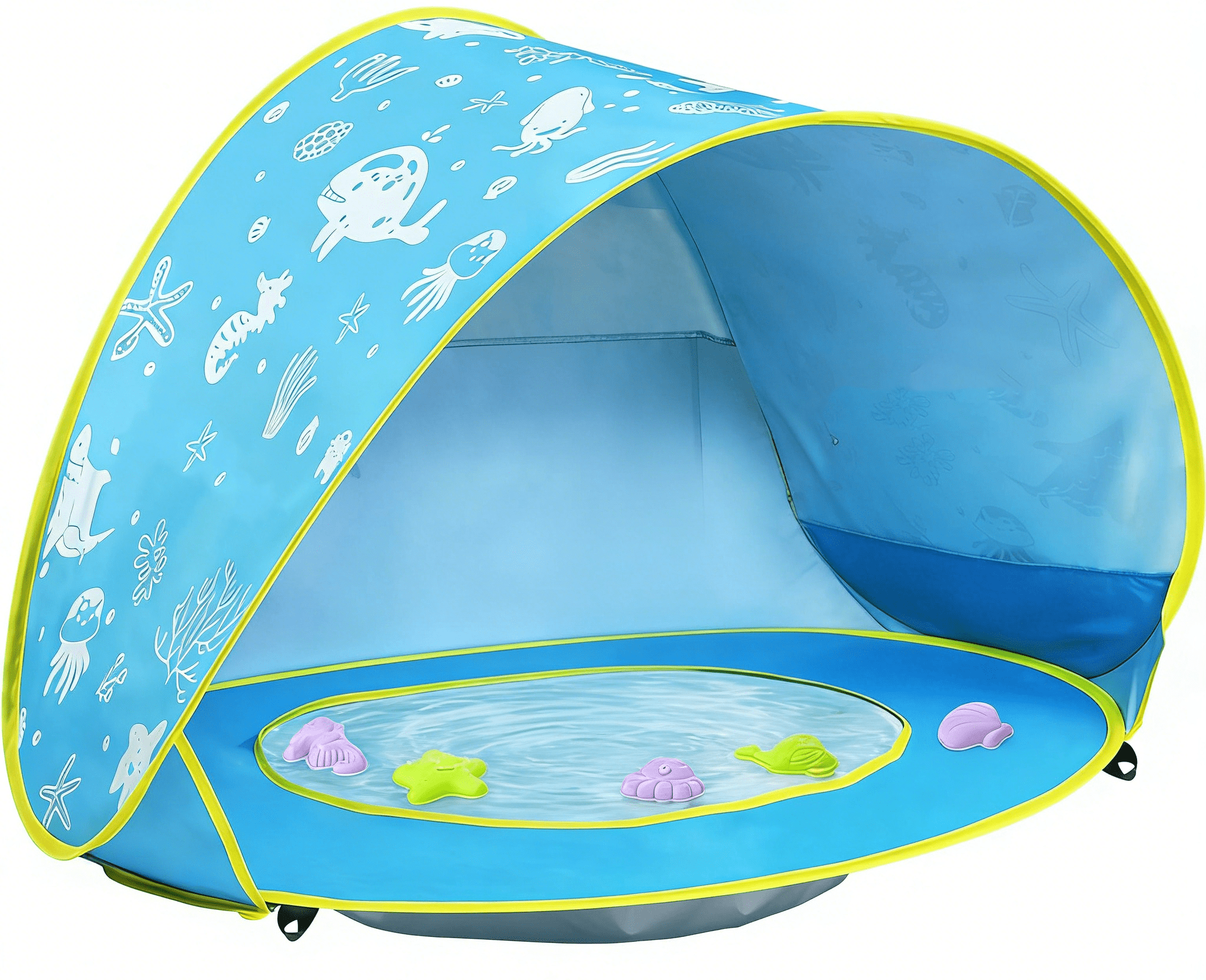 Beach Tent, Pop Up Sun Shade, Portable UV Protection Shelter with Sand ...