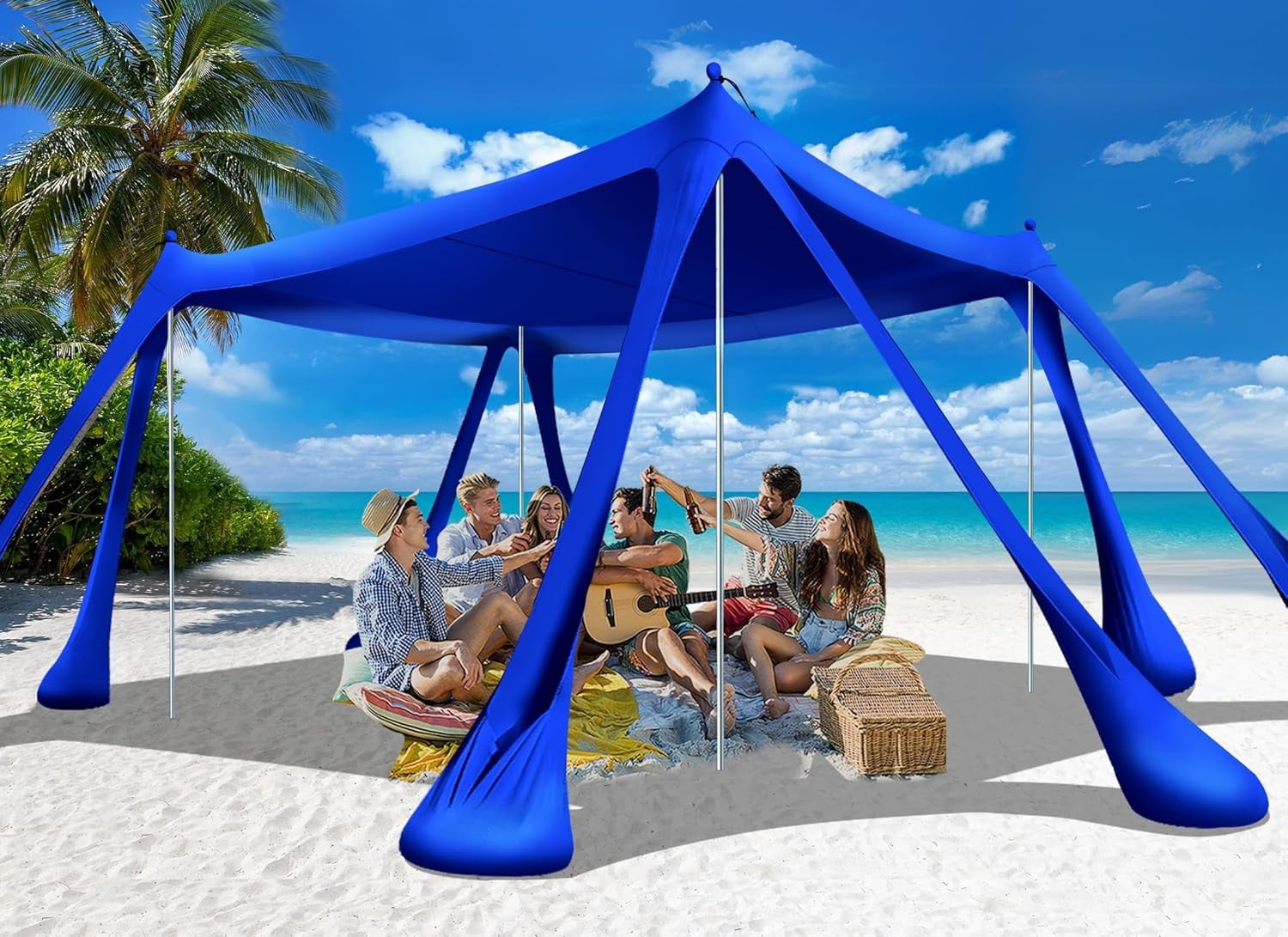Beach Tent Sun Shelter Beach Canopy Tent Sun Shade Pop Up 10x10 UPF50 ...
