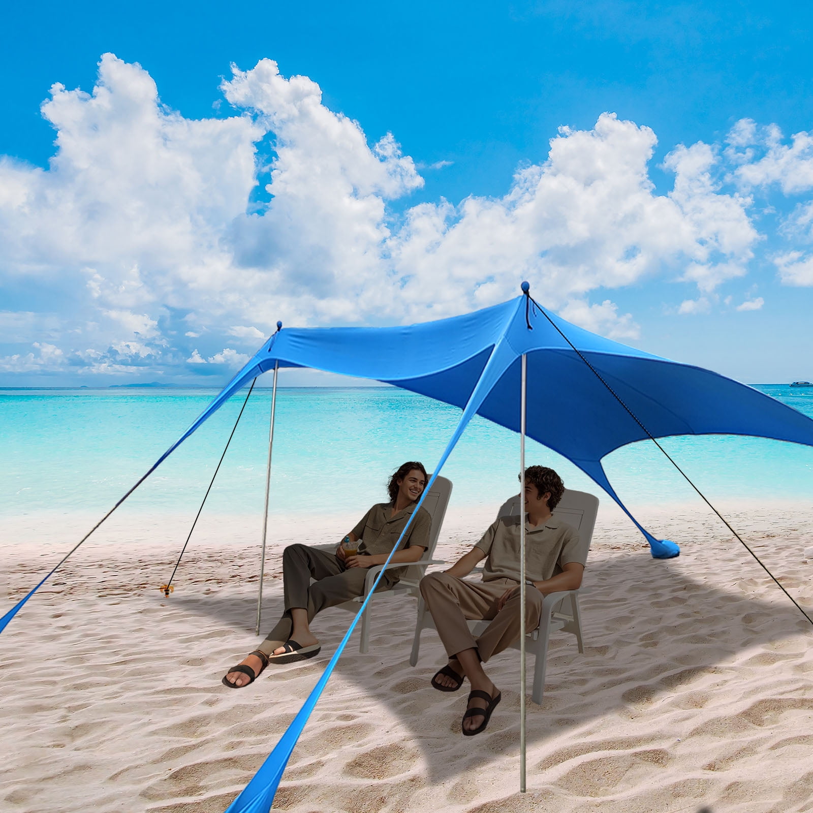 Beach Tent Sun Shelter with UPF 50+ UV Protection, Beach Canopy Sun ...