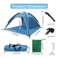 Beach Tent Sun Shelter UPF50+ for 4-6 Adults, 6.9x6.9ft Portable Beach ...