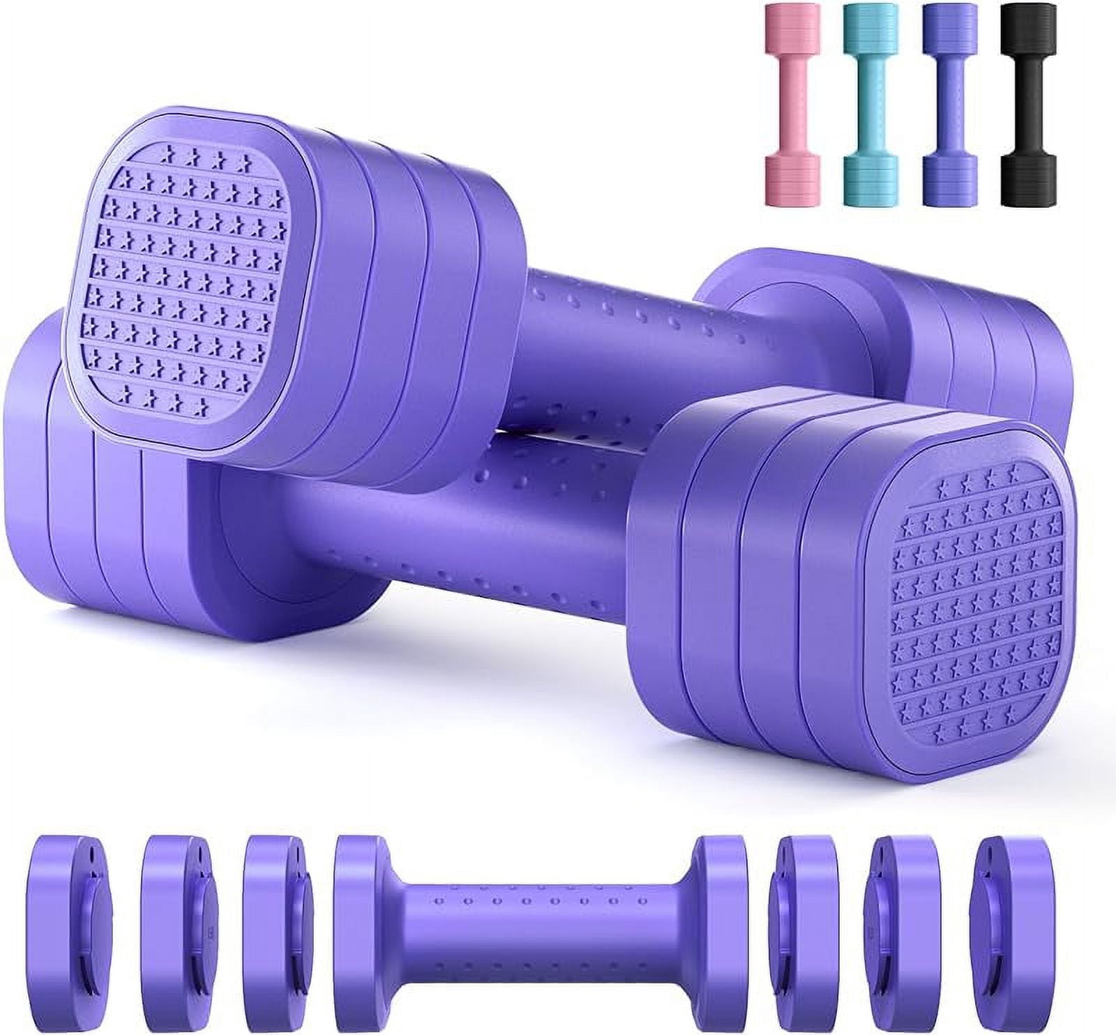 Adjustable Dumbbell Set of 2, 4 in 1 Free Weights Dumbbells Set for ...