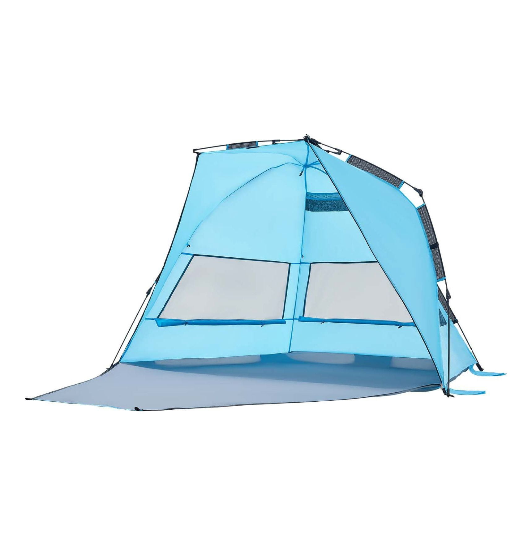 Beach Tent Sun Shelter for 4 Person, UPF 50+ Pop Up Beach Canopy ...