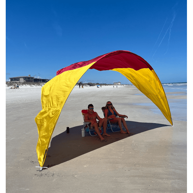 Beach Tent UV Protection Shade for 6 Adults, 120+ Sq Ft Pop Up Beach ...