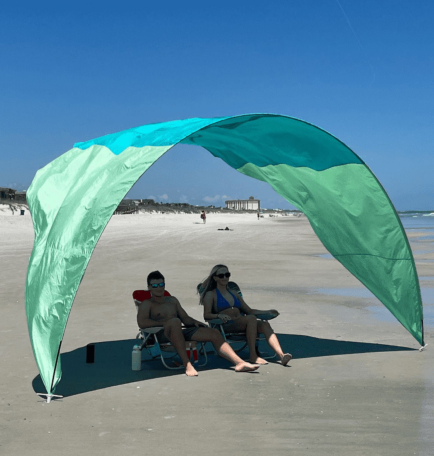 Portable UV Protection Pop Up Beach Tent, Large Shade for 6 Adults ...