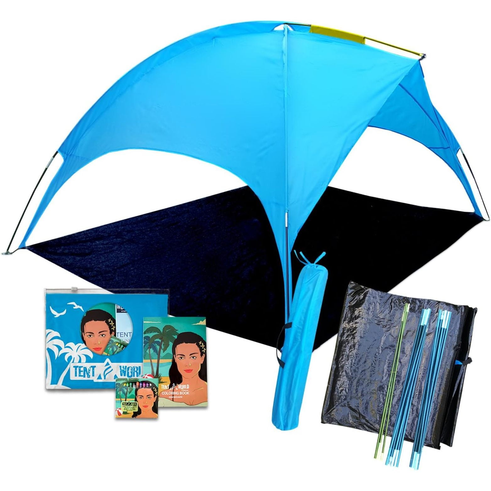 Beach Tent canopy Saturn: shades better than umbrella! 4 people Shade ...