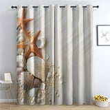Beach Theme Blackout Curtains For Bedroom Living Room, Coastal Curtains ...