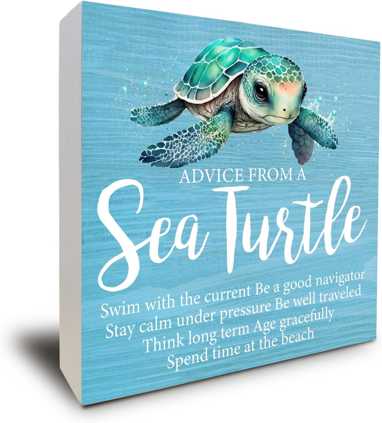 Beach Theme Decor, Advice From A Sea Turtle, Beach Decor Coastal Decor ...