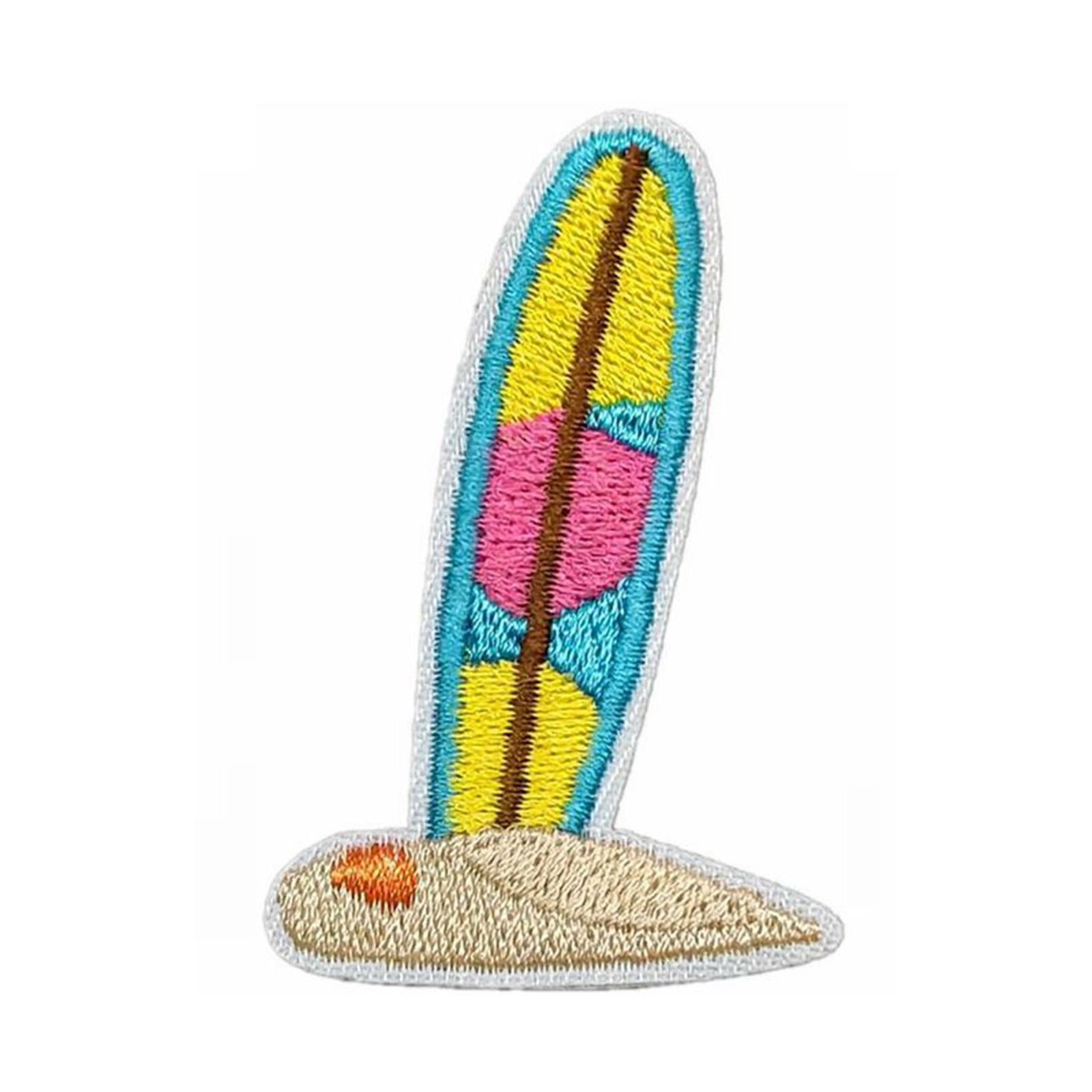 Beach Theme Embroidered Iron on Patches Embroidery Applique Patches ...