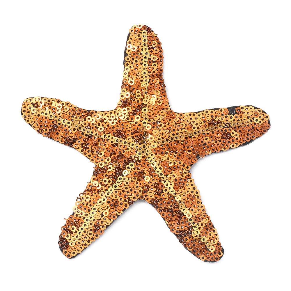 Beach Theme Glitter Cloth Patches Iron on/Sew On Applique for Sewing ...