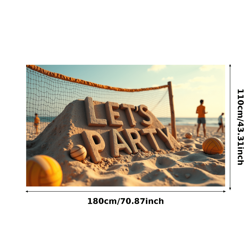 Beach Themed Party Banner Sunset Backdrop Decor Party Supplies for ...