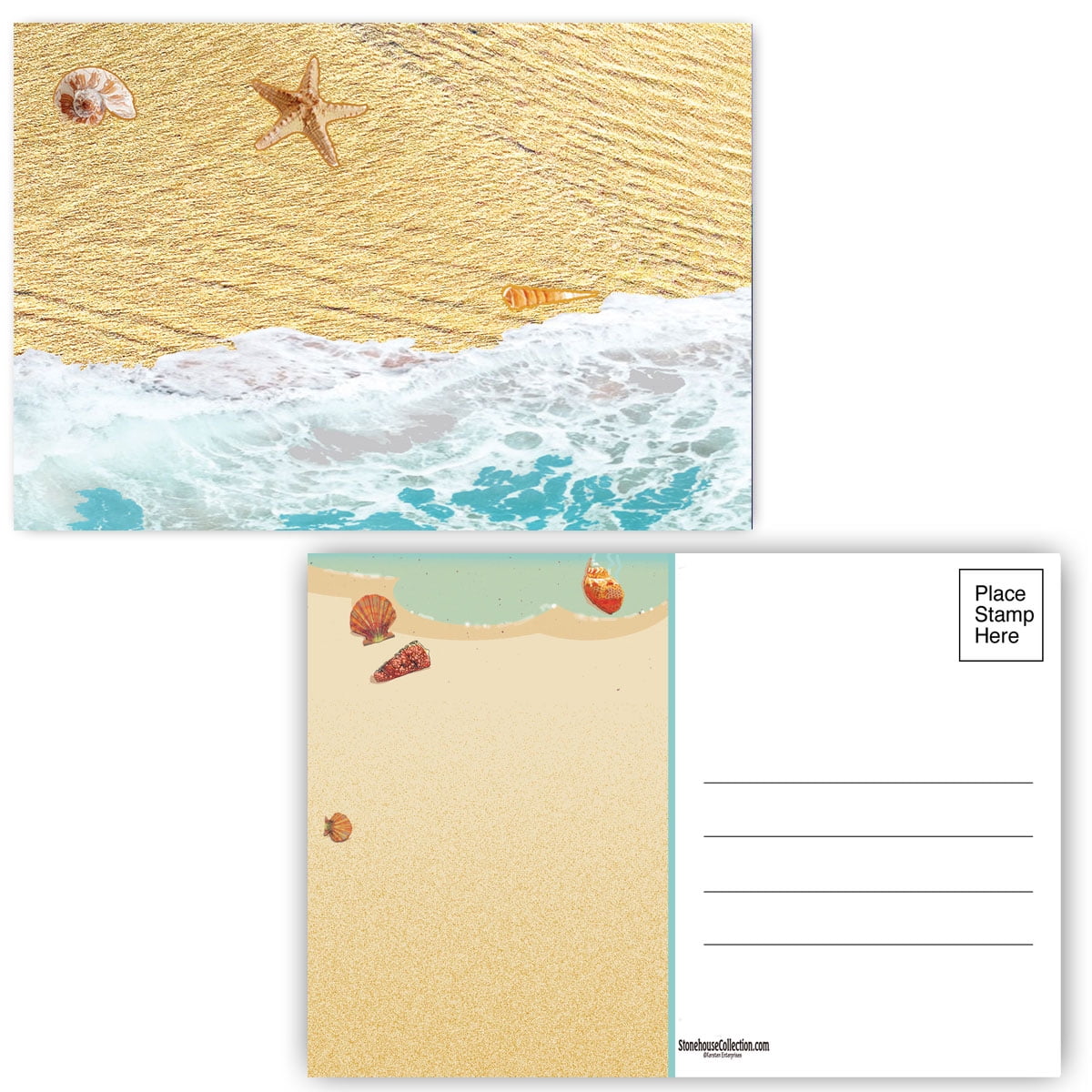 Beach Themed Postcards - 40 - 4 x 6 Postcards - Beach - 17085 - Walmart.com