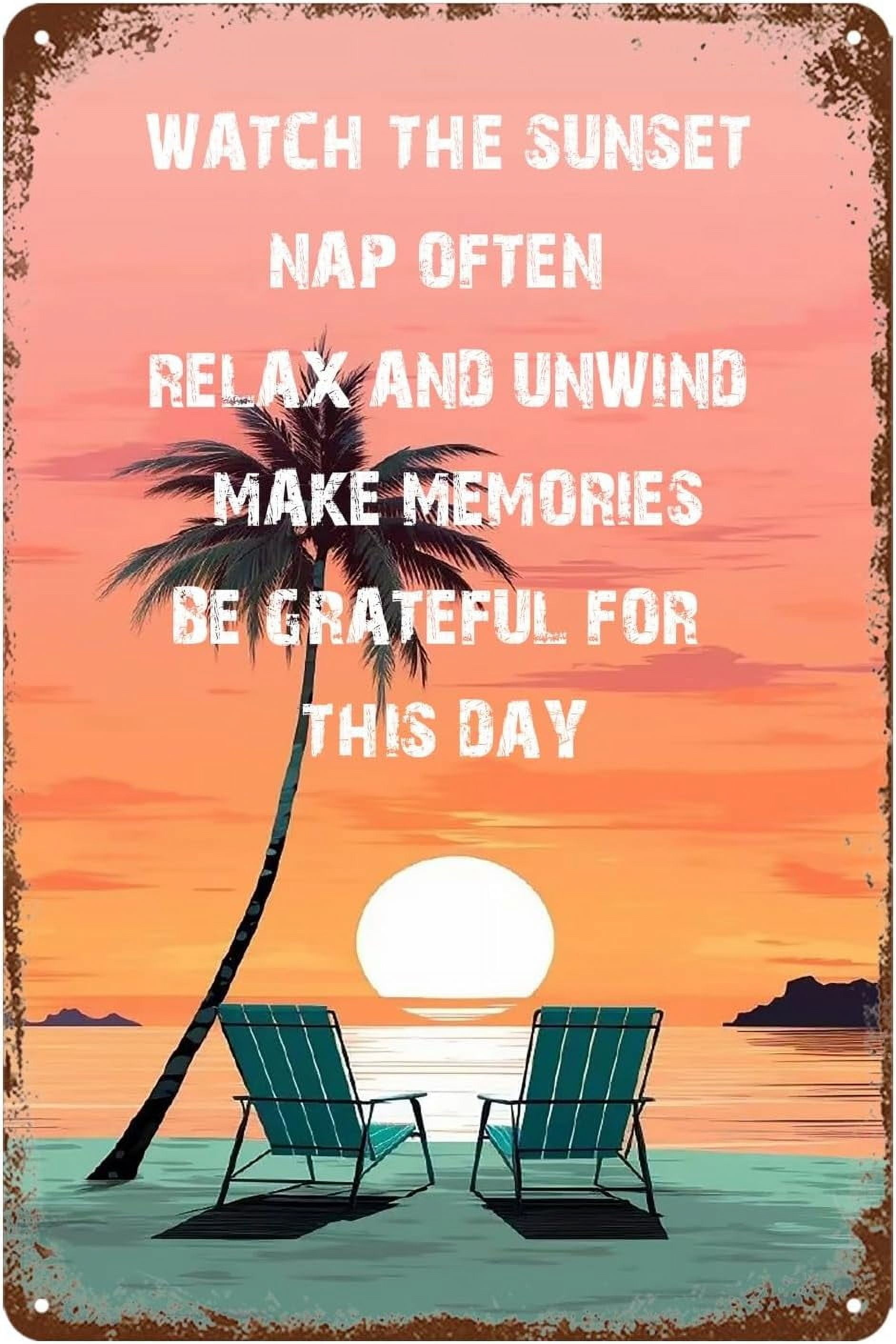 Beach Themed Room Decor Retro Metal Tin Sign Beach Signs Beachy Room ...