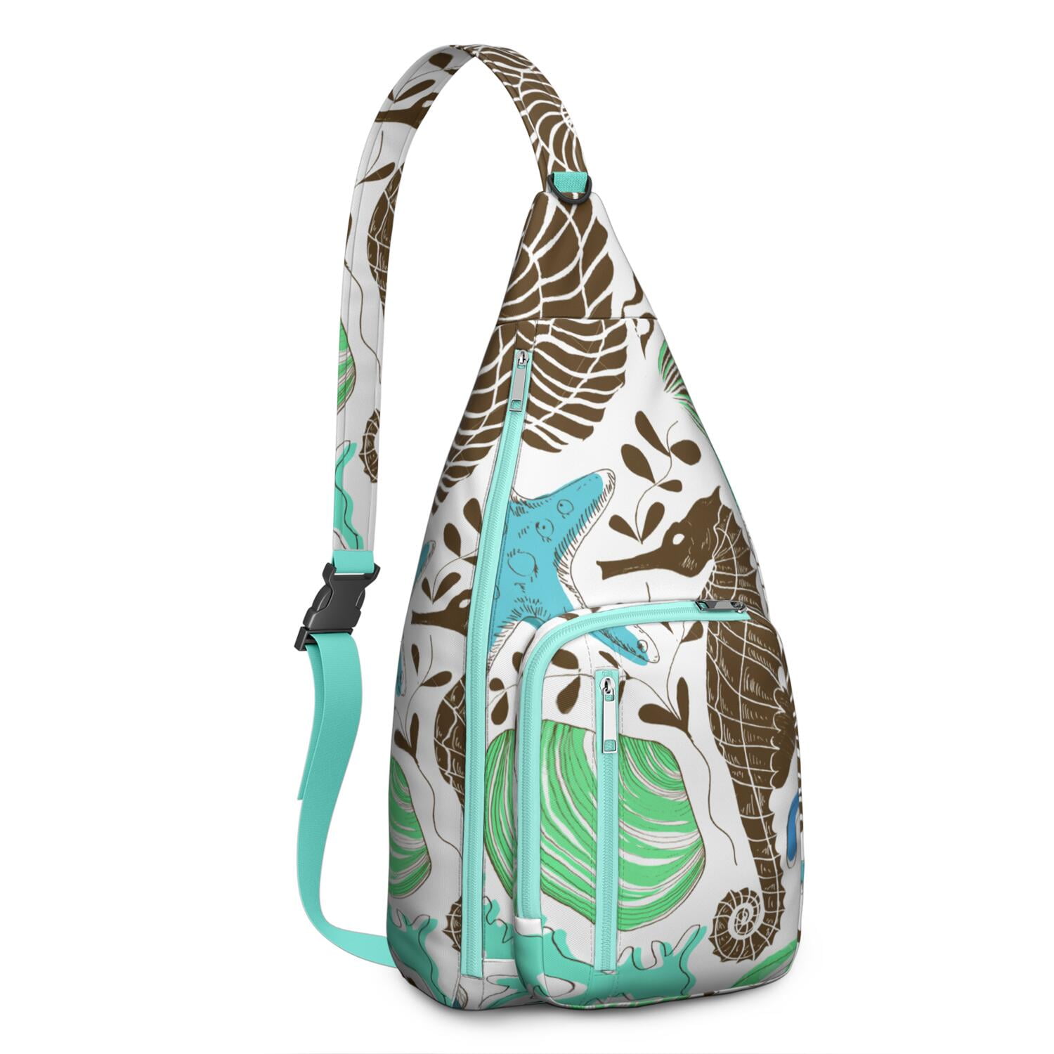 Beach-Themed Shoulder Bag - Nautical Vintage Seashells & Marine Life ...