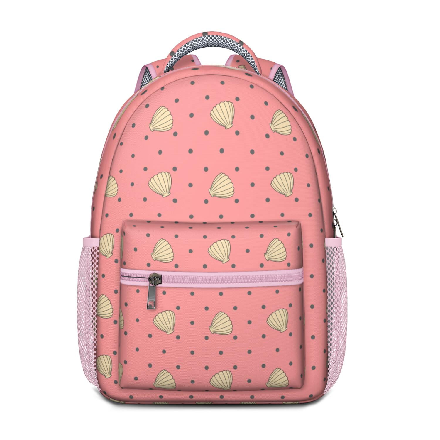 Beach Themed Waterproof Backpack - Ergonomic Coral & Fish Print Student ...