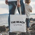 Beach Therapy Cotton Canvas Tote Bag - Eco-Friendly Summer Travel Bag ...